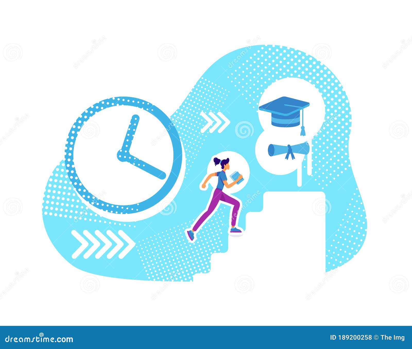 Accelerated Learning Soft Blue Concept Icon Cartoon Vector ...