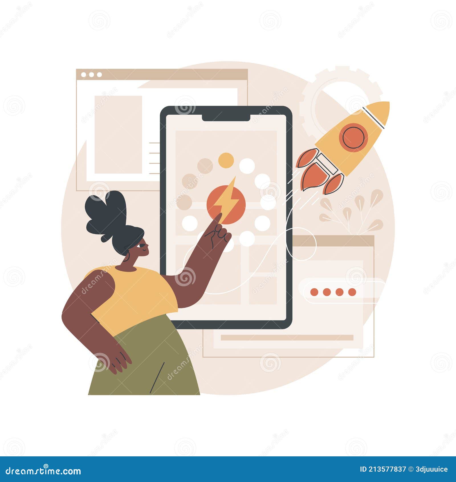 Accelerated Mobile Pages Abstract Concept Vector Illustration. Stock ...
