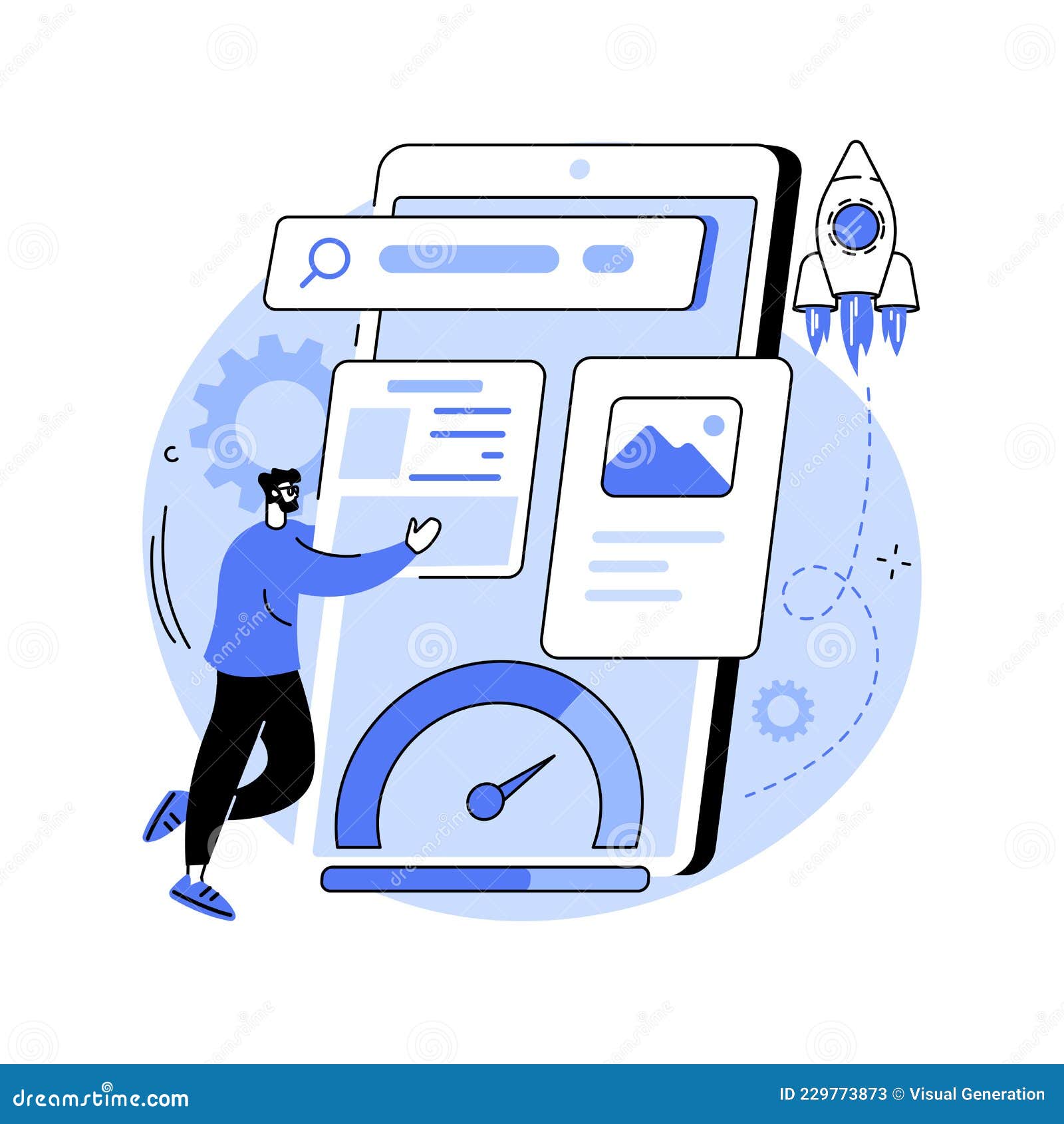 Accelerated Mobile Pages Abstract Concept Vector Illustration. Stock ...