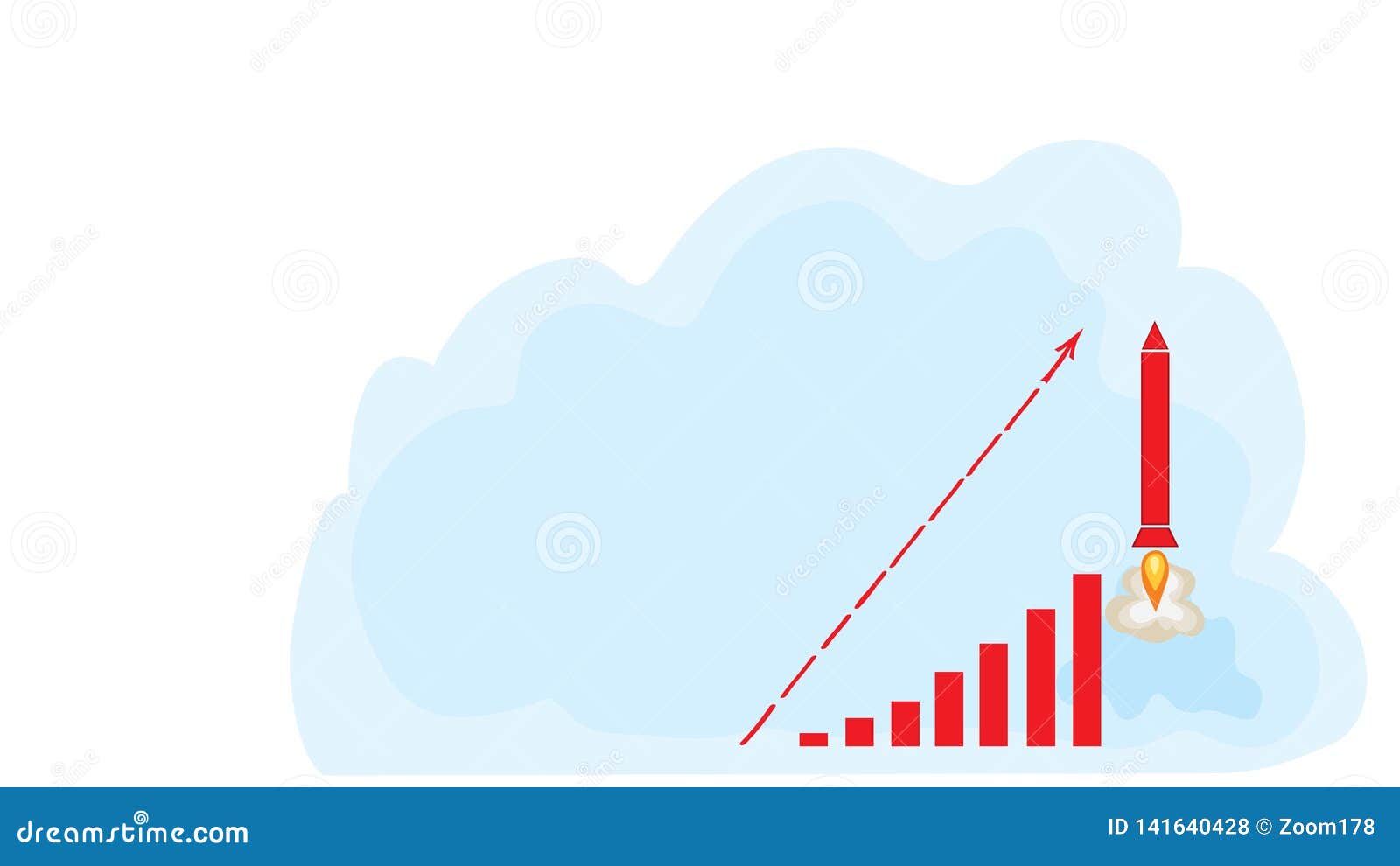Graph With Accelerating Growth Vector Or Color Illustration ... Graph With Accelerating Growth Vector Or Color Illustration ...