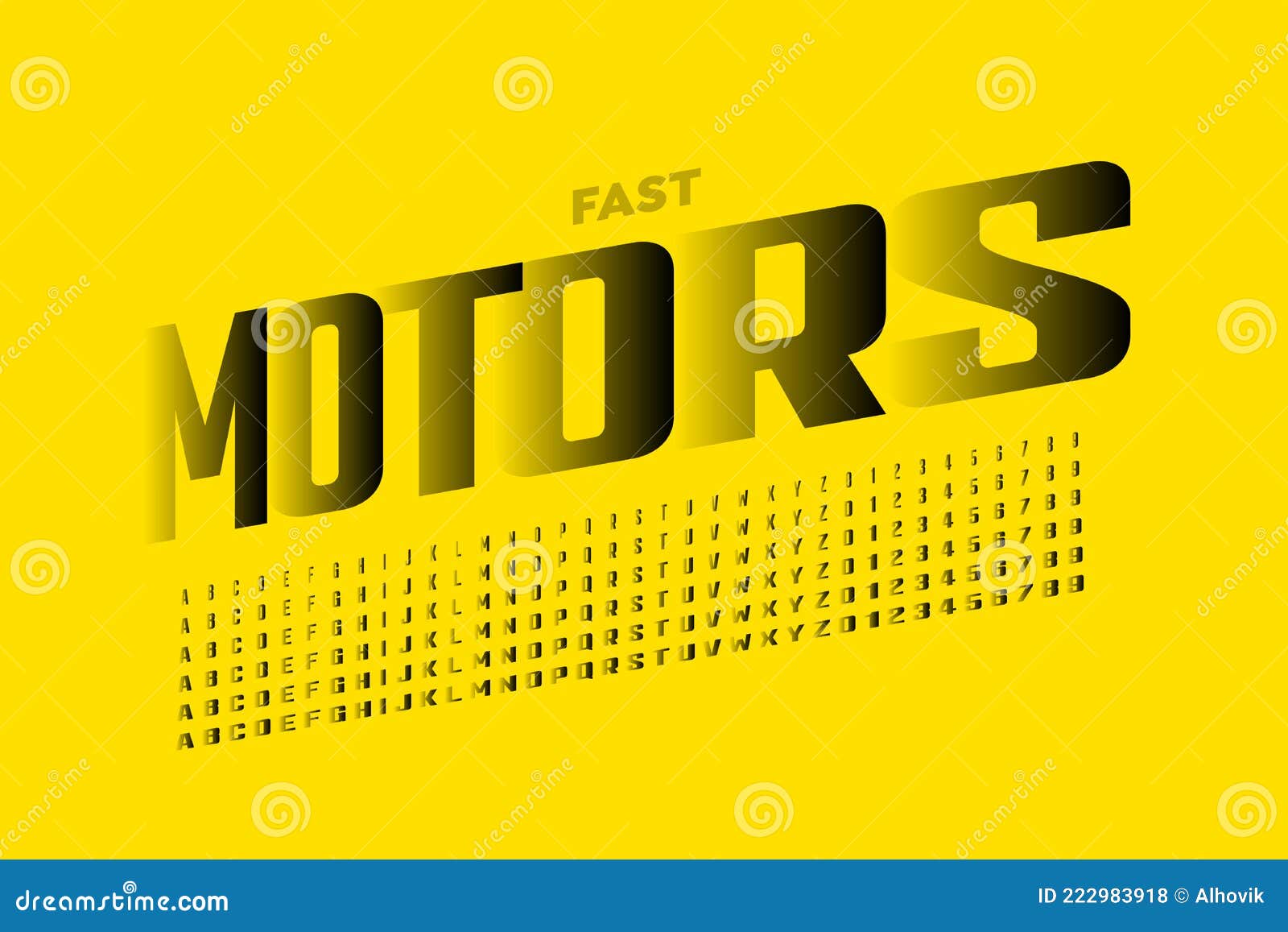 Accelerating Style Speed Font Vector Illustration | CartoonDealer.com ...