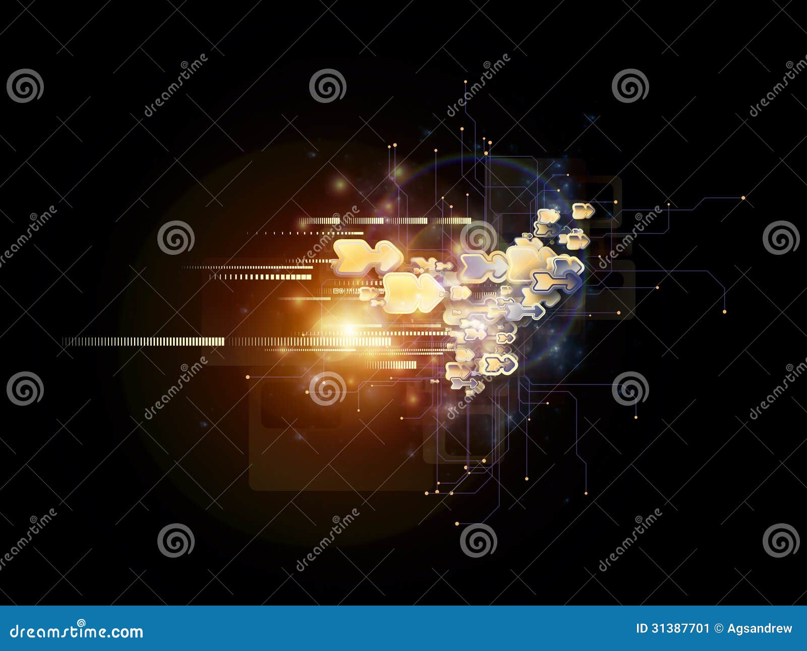Acceleration of Cloud Technology Stock Illustration - Illustration of ...