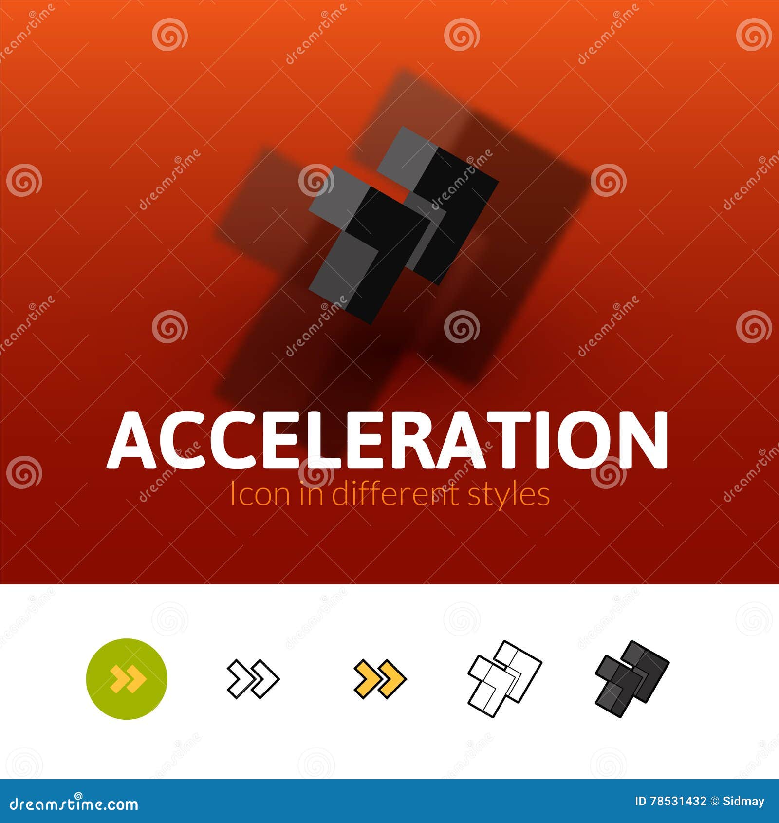 Acceleration Icon in Different Style Stock Vector - Illustration of ...