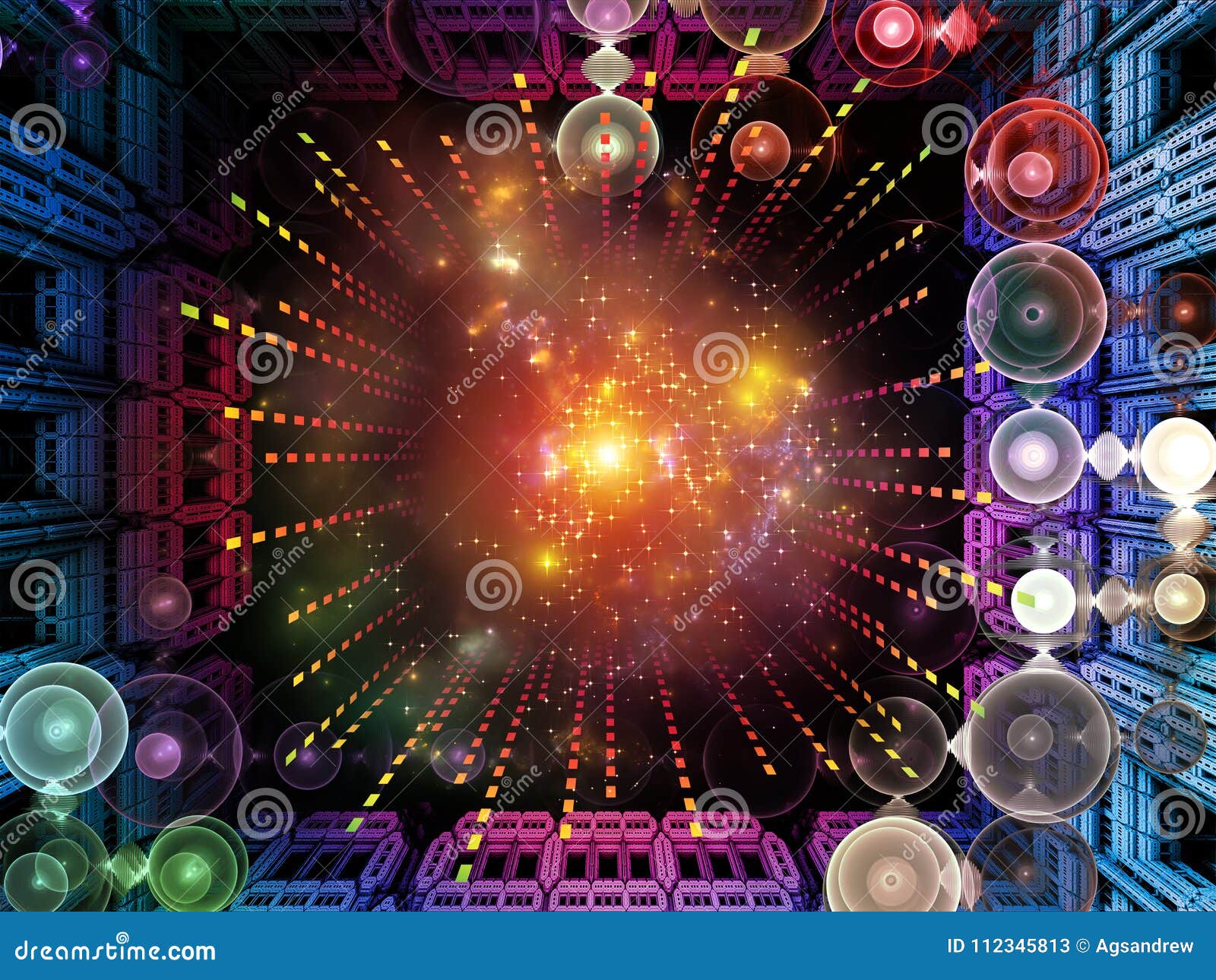 Acceleration of Quantum Space Stock Illustration - Illustration of ...