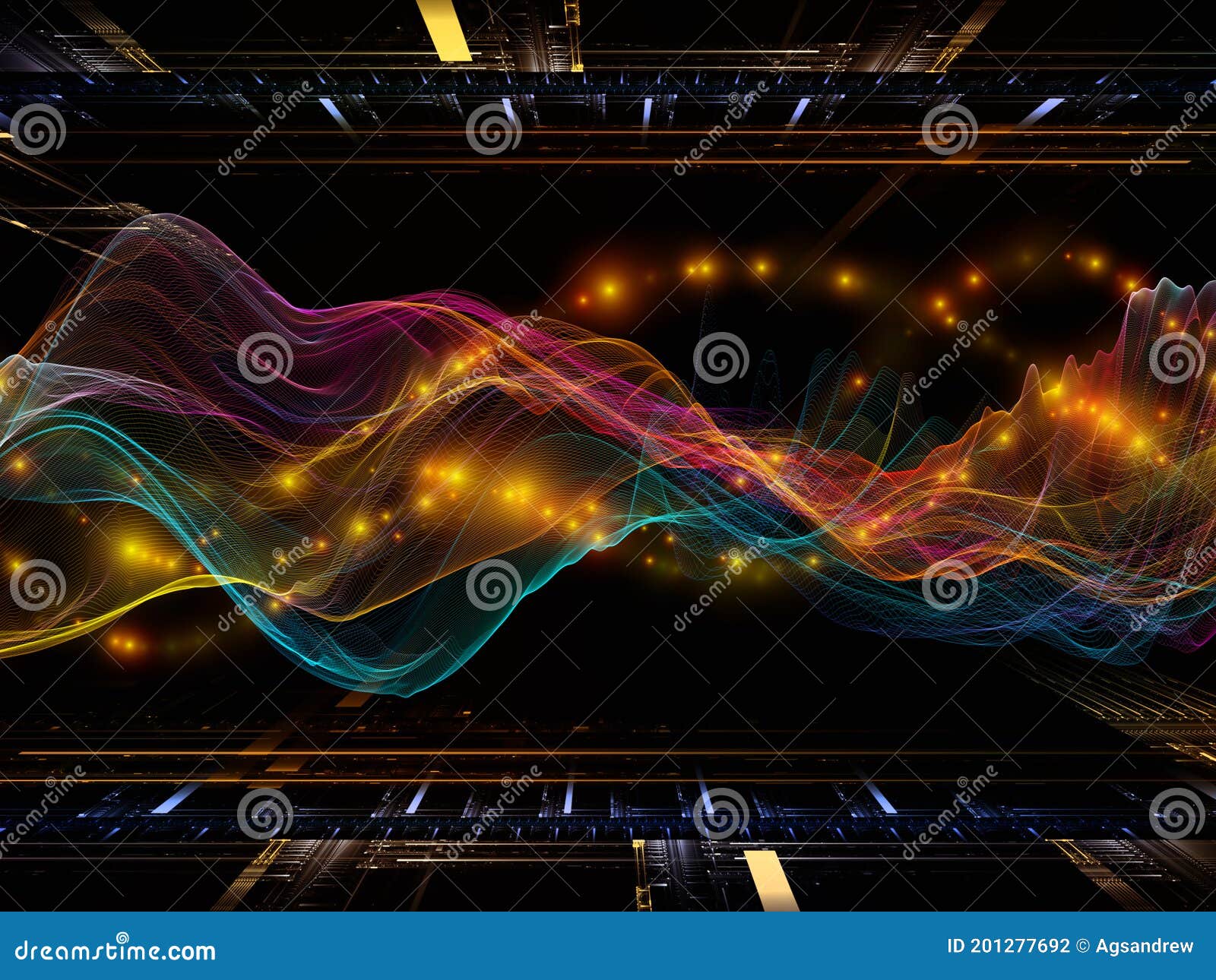 Acceleration of Space Frequencies Stock Illustration - Illustration of ...