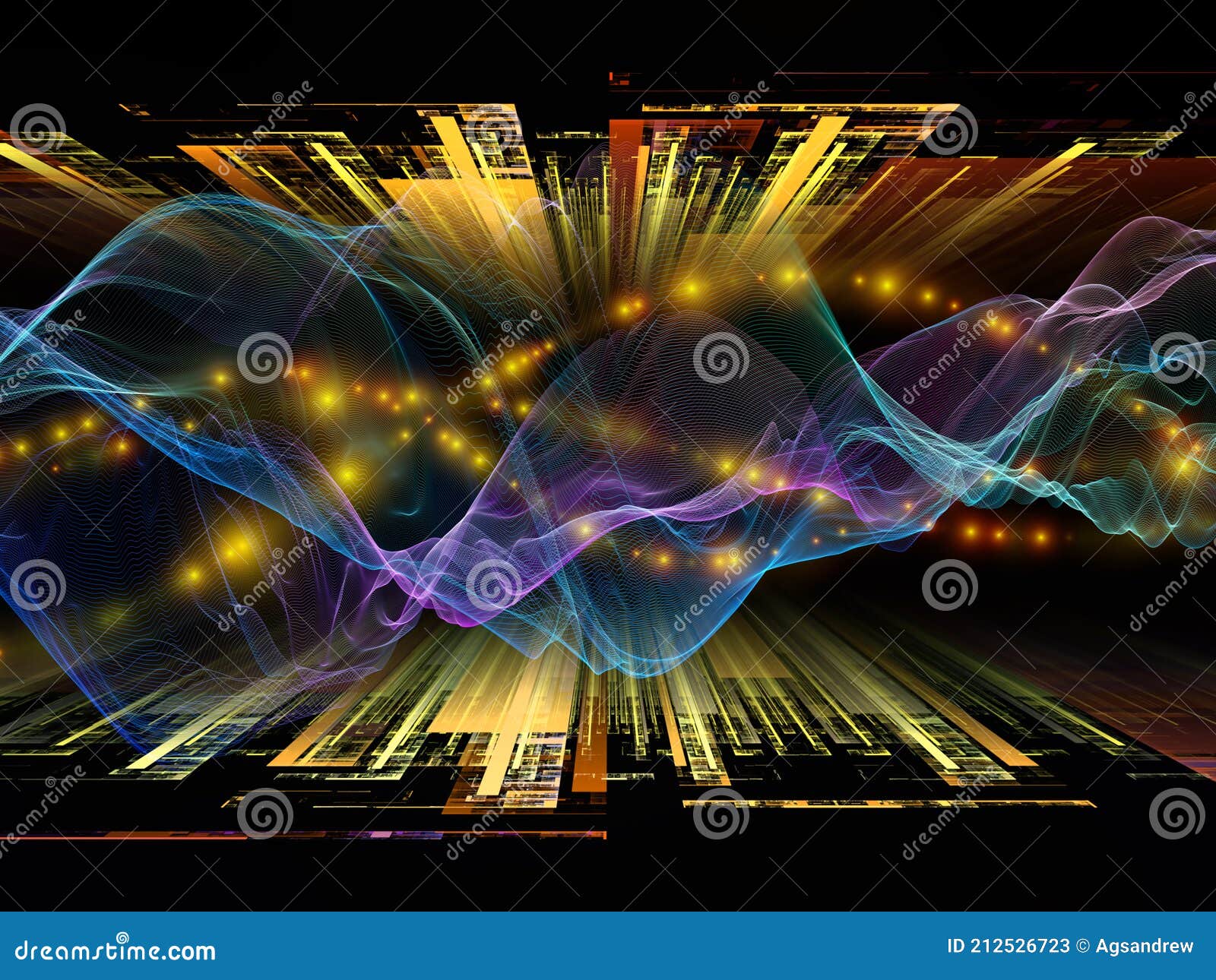 Acceleration of Space Frequencies Stock Illustration - Illustration of ...
