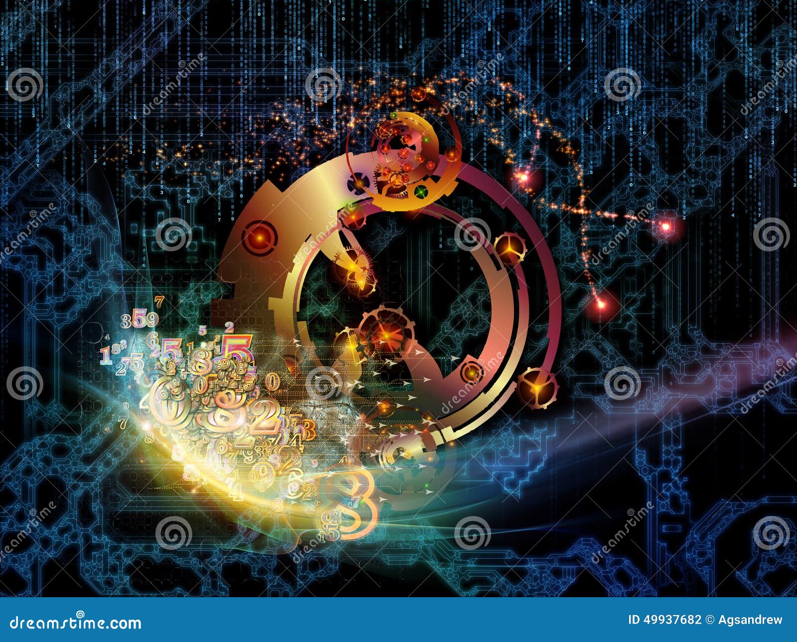 Acceleration of Technology stock illustration. Illustration of motion ...