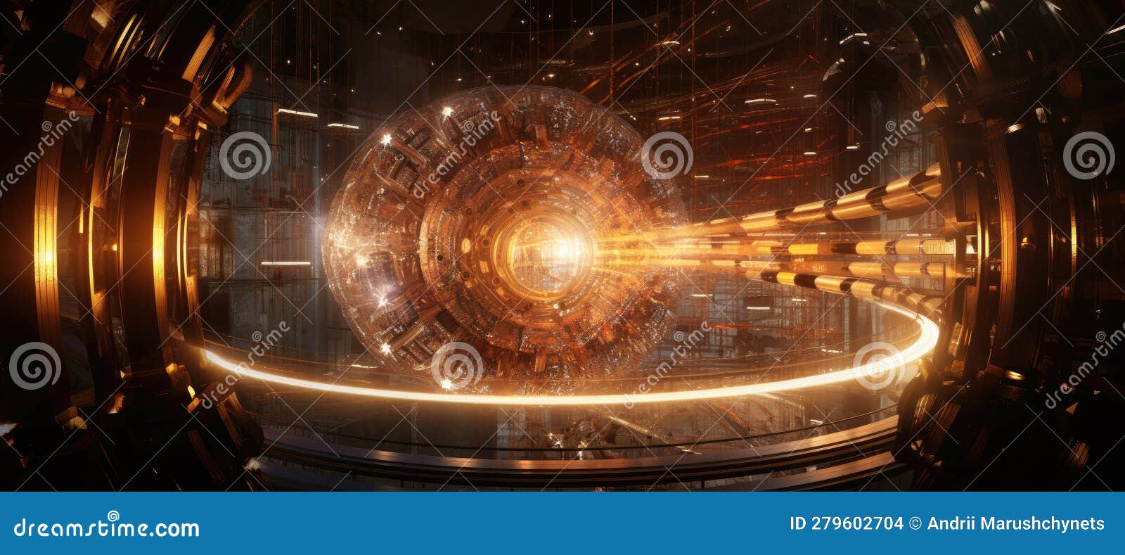 Accelerator of Elementary Particles. Large Hadron Collider Stock ...