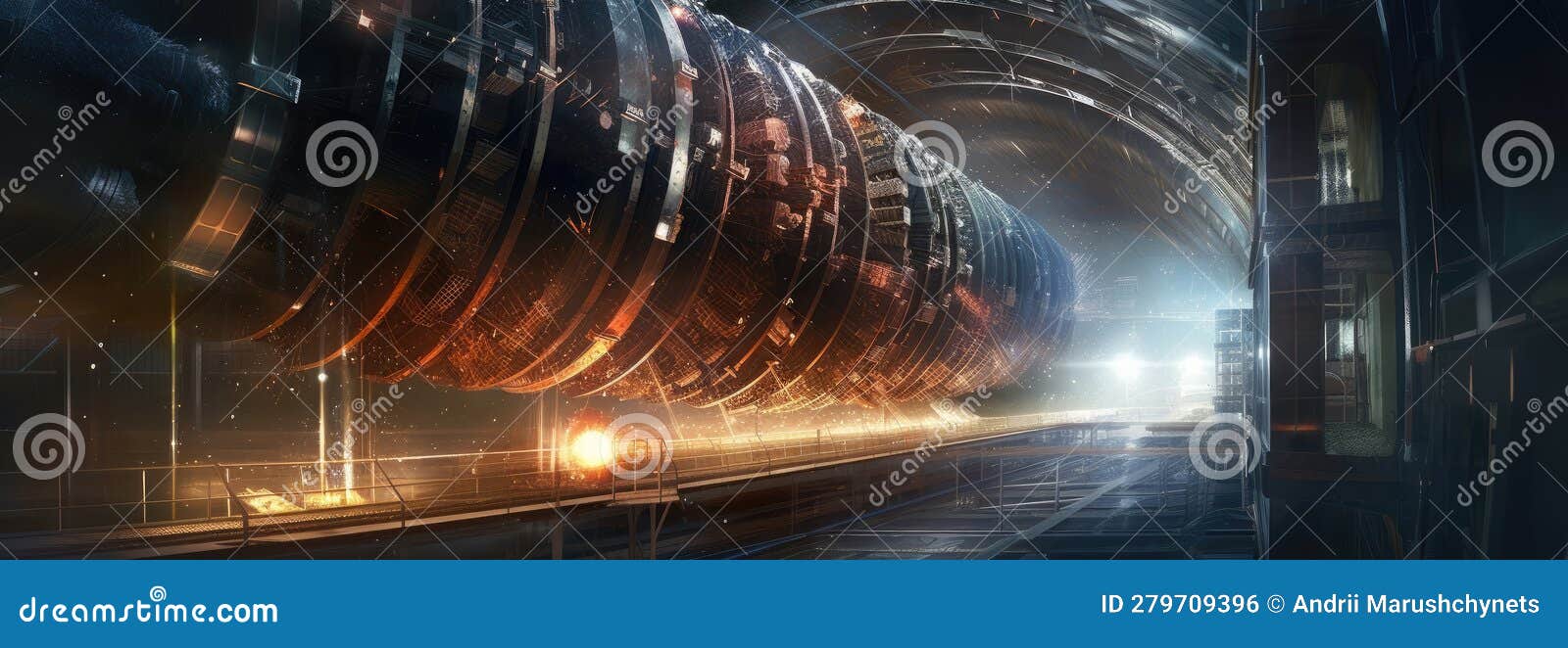 Accelerator of Elementary Particles. Large Hadron Collider Stock ...