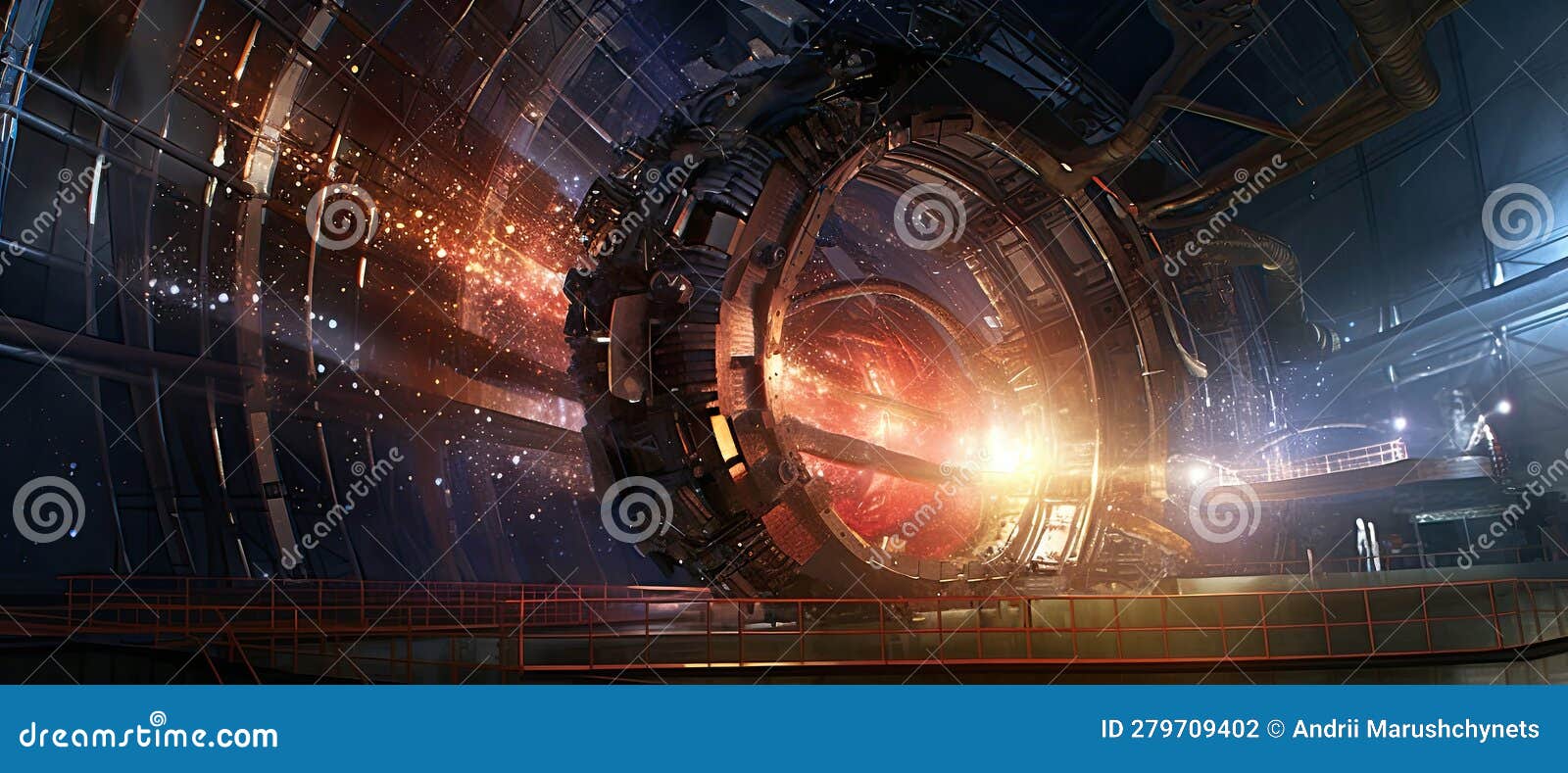 Accelerator of Elementary Particles. Large Hadron Collider Stock ...