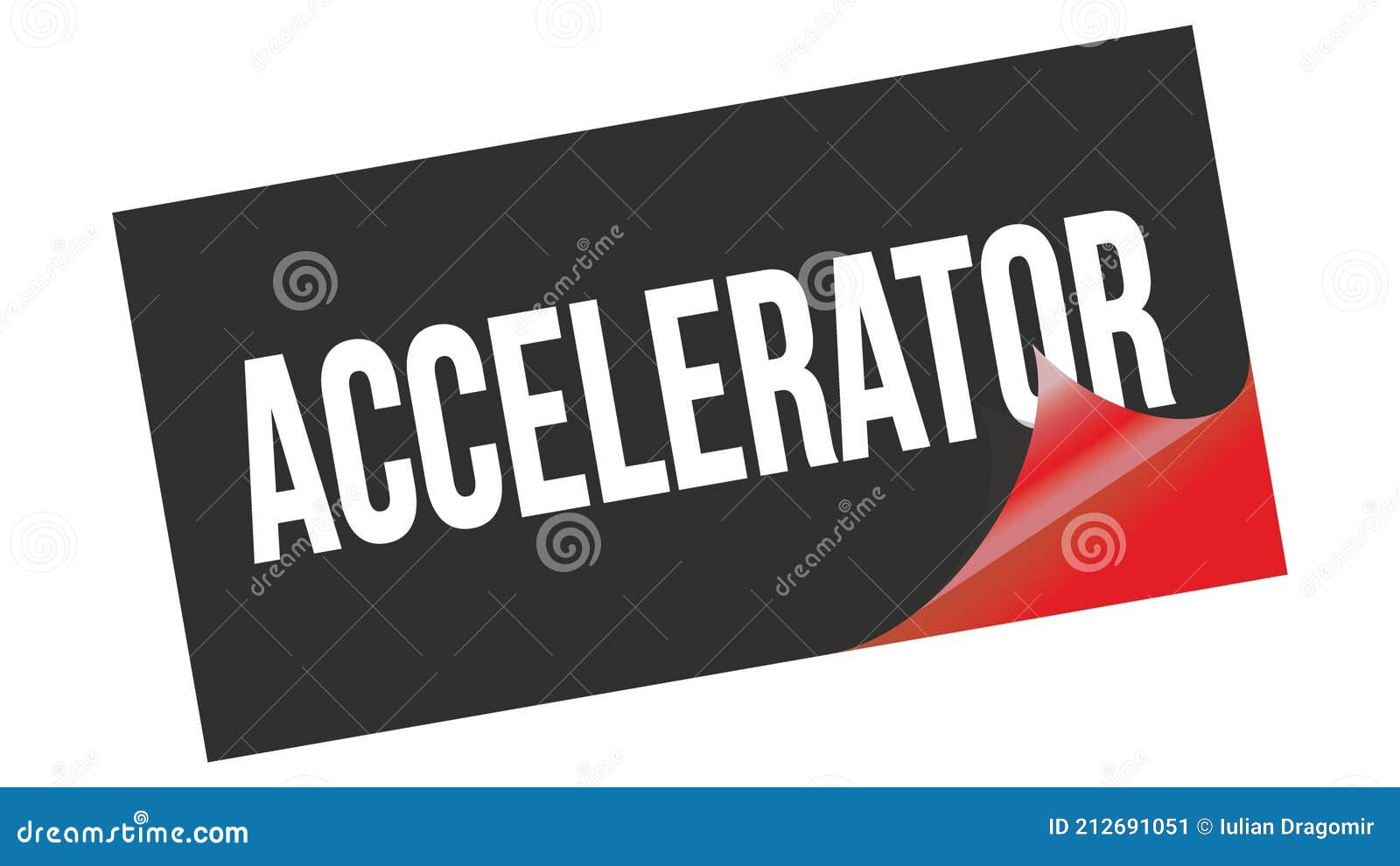 ACCELERATOR Text on Black Red Sticker Stamp Stock Illustration ...
