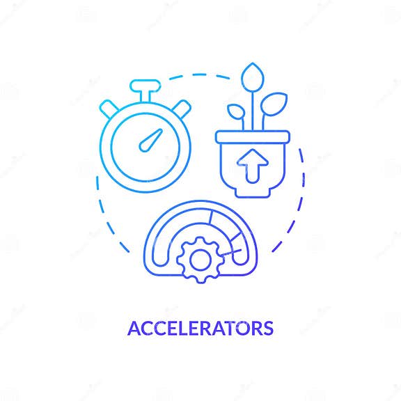 Accelerators Blue Gradient Concept Icon Stock Vector - Illustration of ...