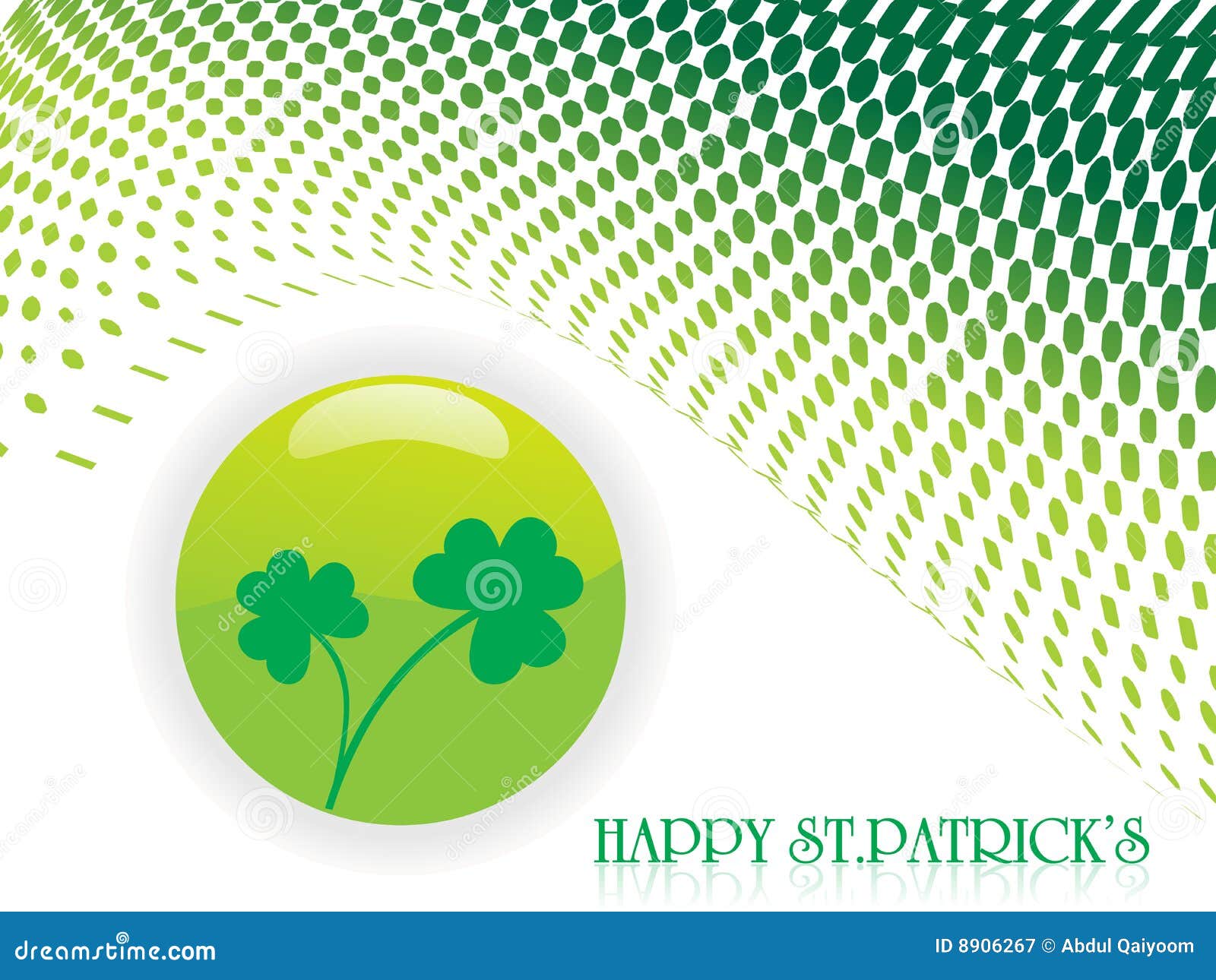 Accent Dots Background with Shamrock 17 March Stock Illustration ...
