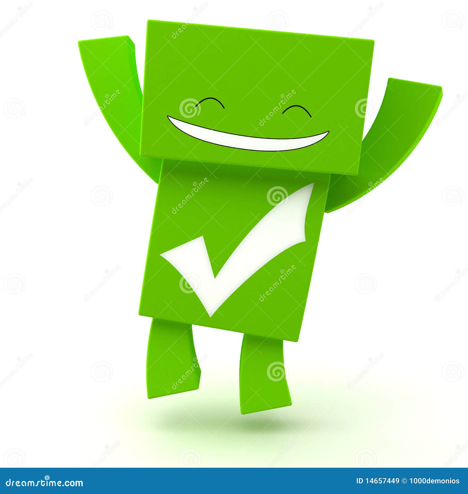 Accept 3D character stock illustration. Illustration of decisions ...