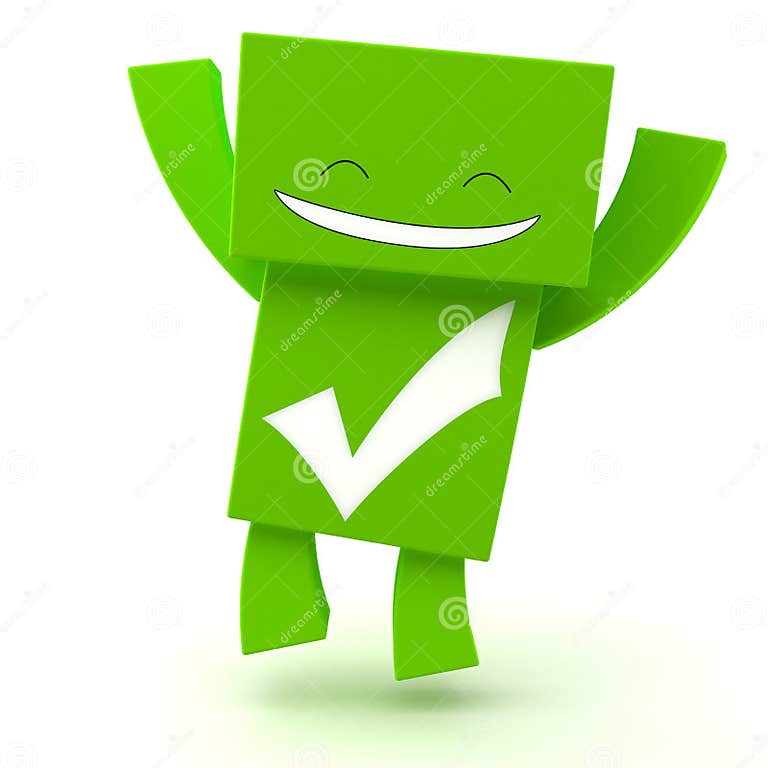 Accept 3D character stock illustration. Illustration of decisions ...