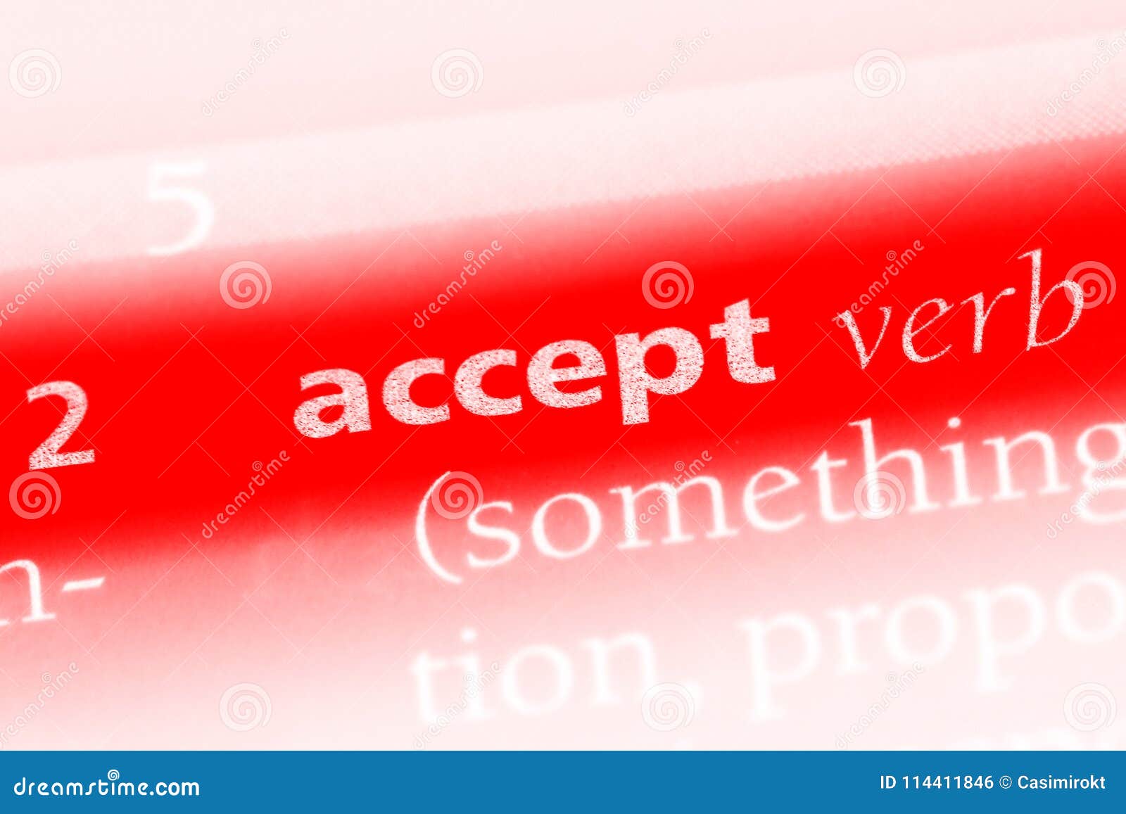 Accept stock photo. Image of text, printed, english - 114411846
