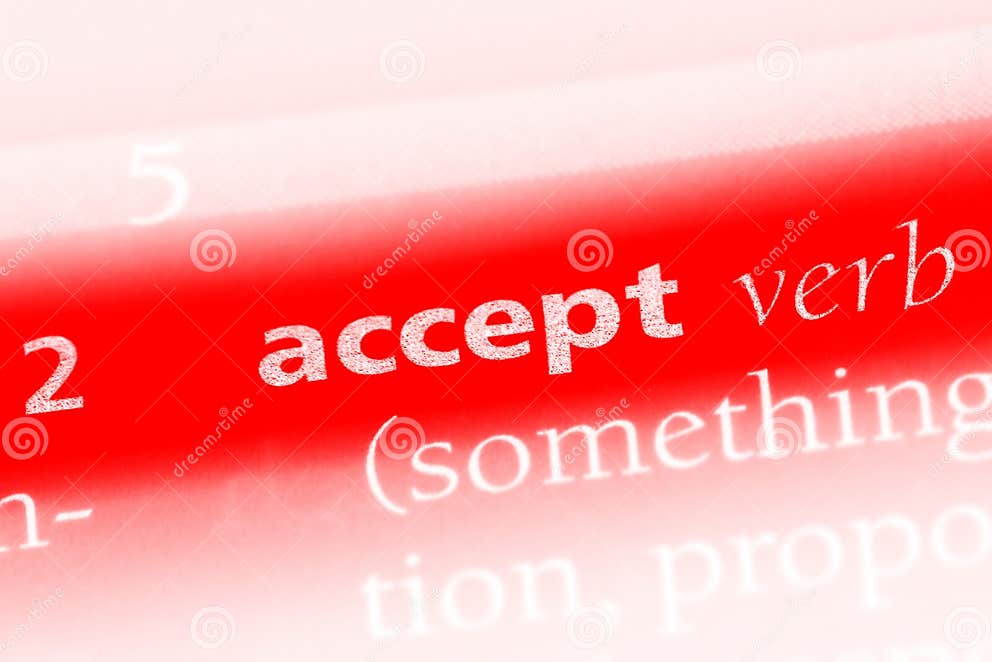Accept stock photo. Image of text, printed, english - 114411846
