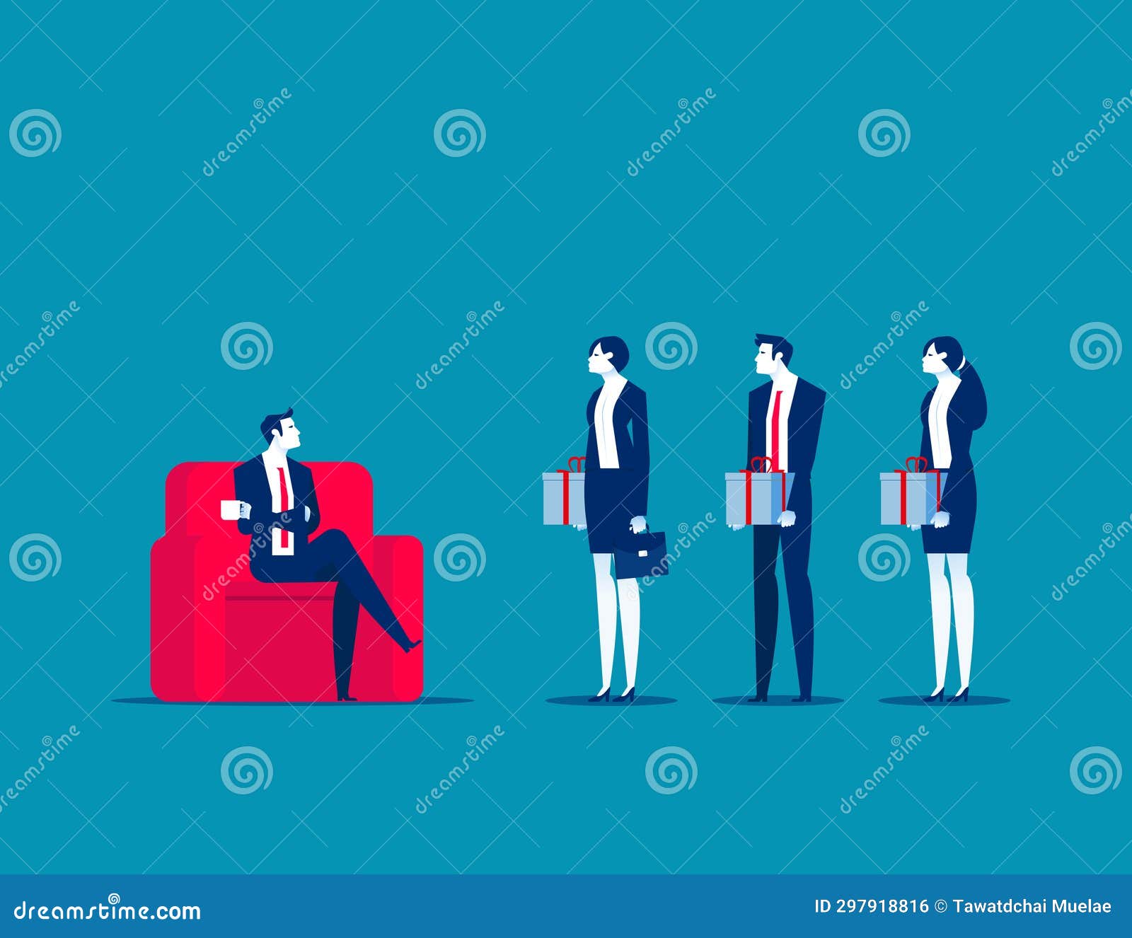Accept Bribe Gift. Business Corruption and Bribery Vector Illustration ...