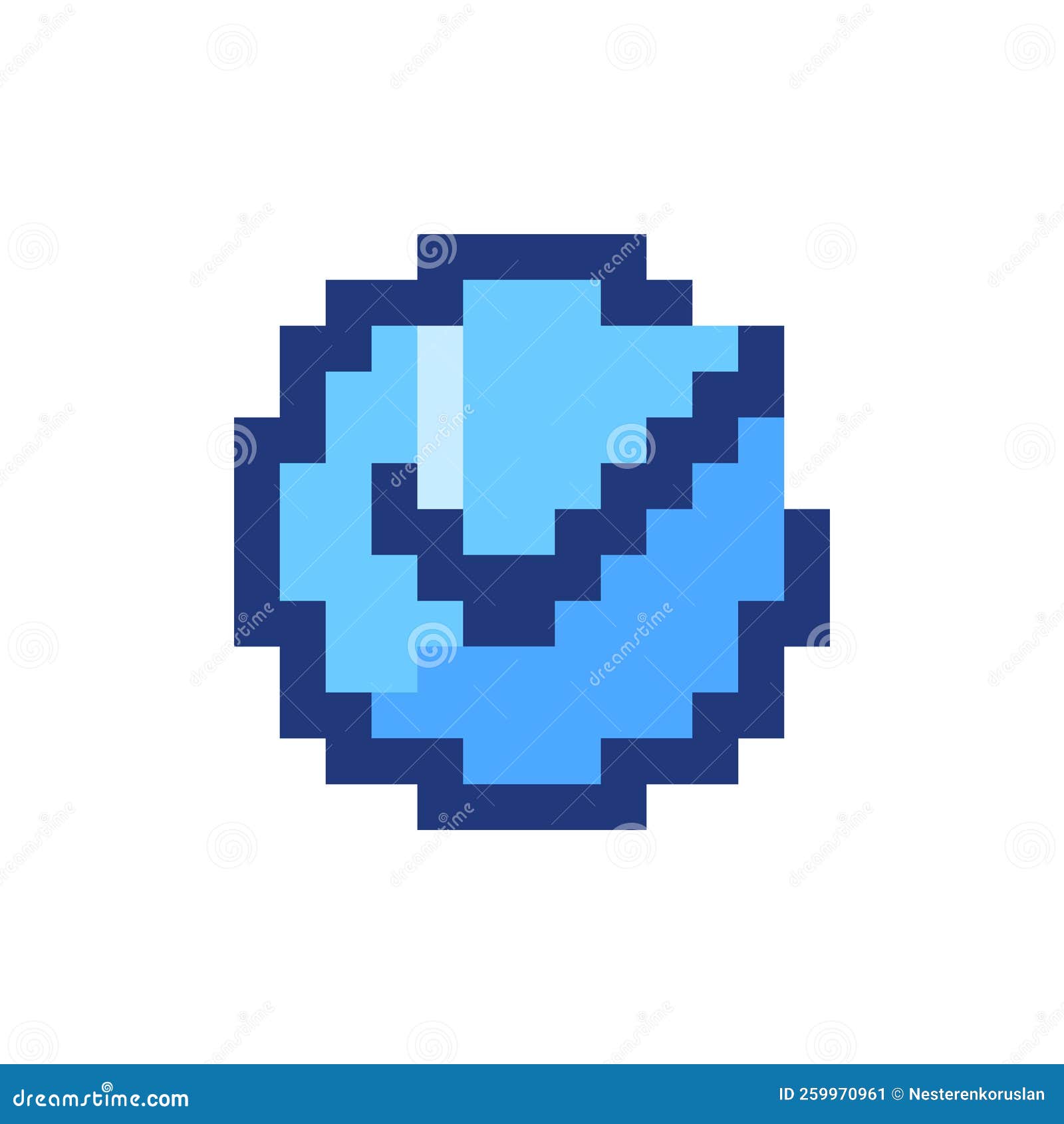 Accept Button Pixelated RGB Color Ui Icon Cartoon Vector ...