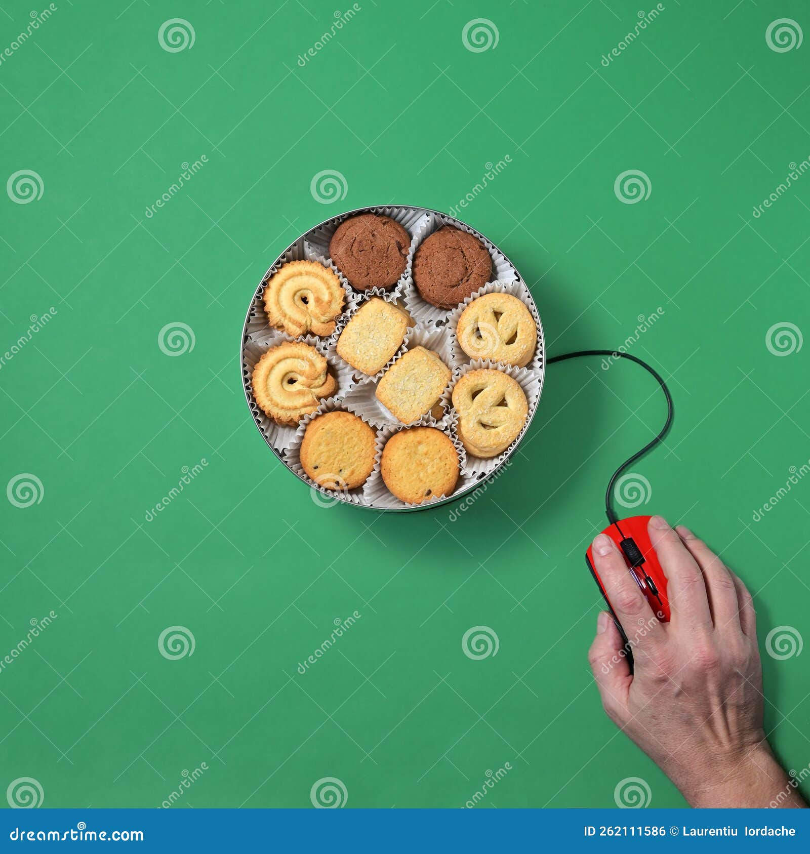 Accept Cookie Pop-Up Message from Box with Cookies for Christmas Stock ...