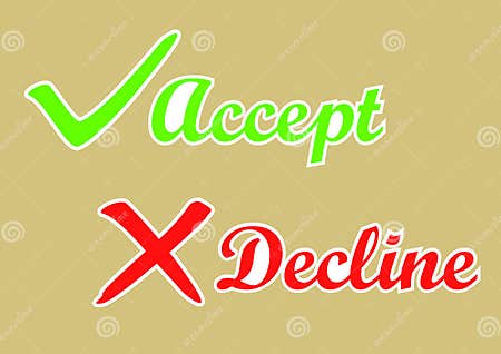 Accept decline stock vector. Illustration of check, accept - 118241569