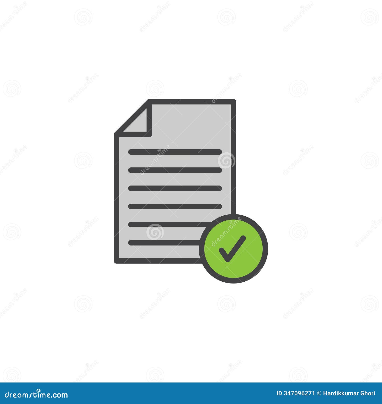 Accept Document Icon in Colored Version Stock Vector - Illustration of ...