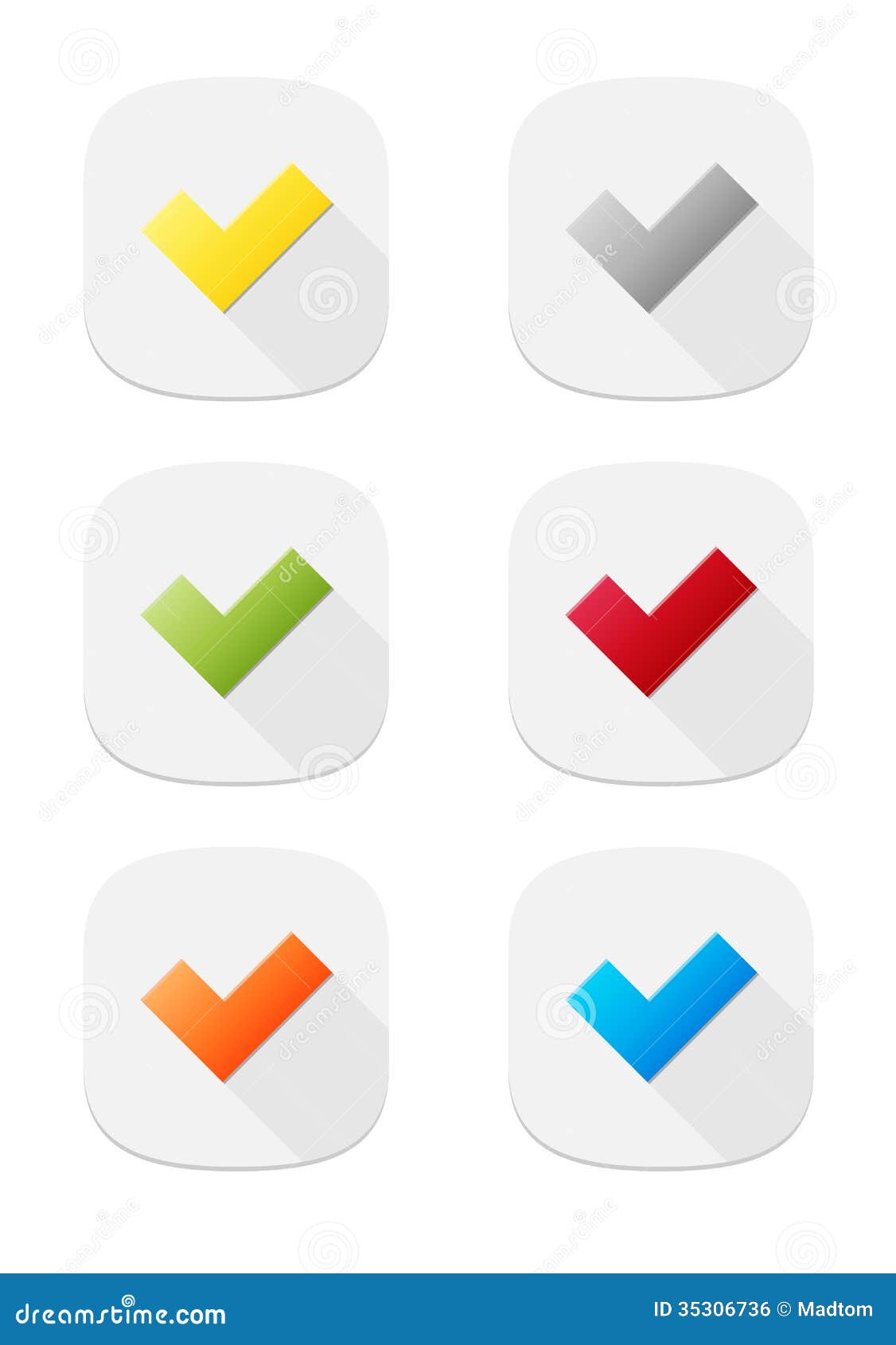 The Accept Icon Buttons Set Stock Vector - Illustration of agreement ...