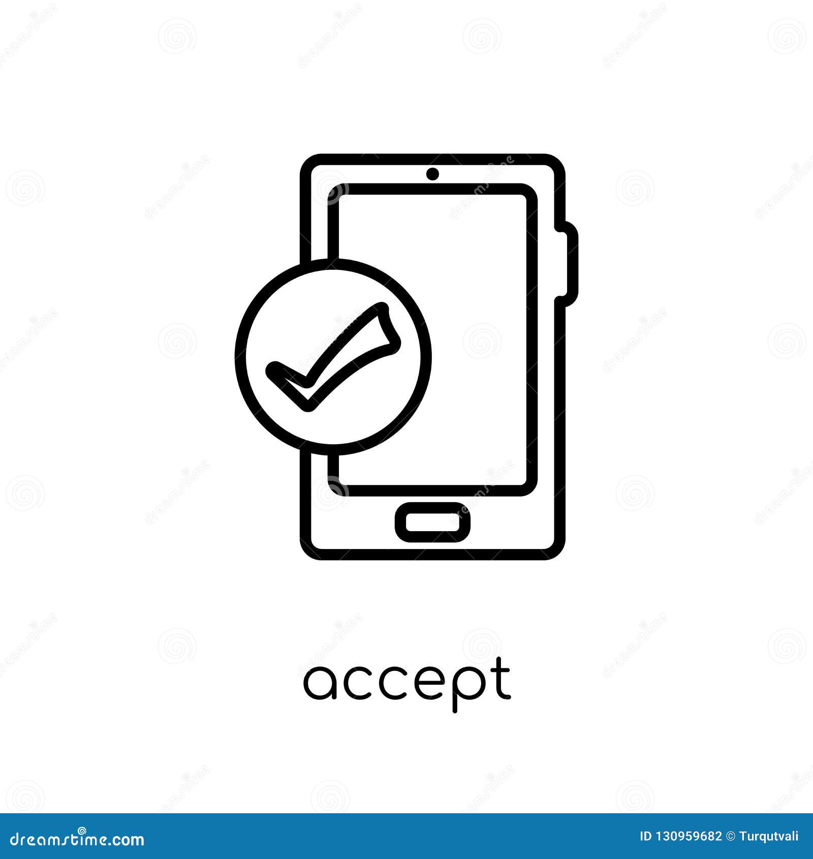 Accept Icon from Success Collection. Stock Vector - Illustration of ...