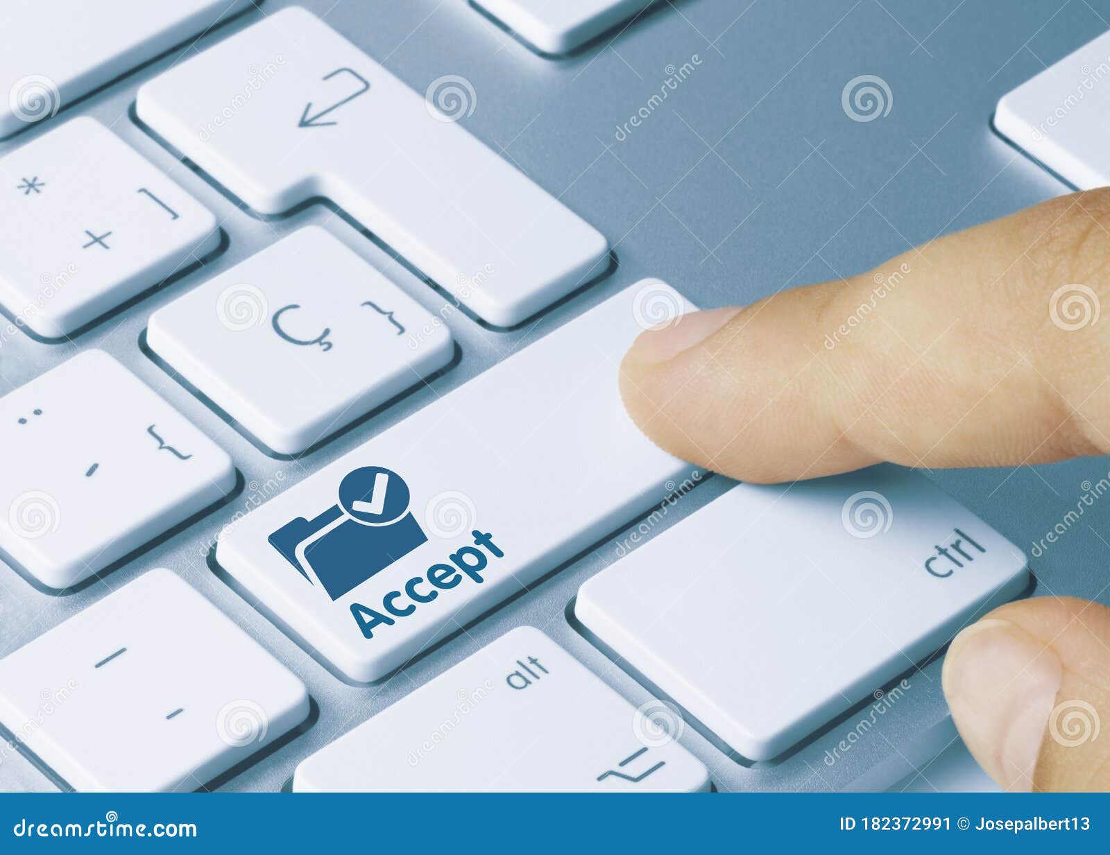Accept - Inscription on Blue Keyboard Key Stock Image - Image of ...