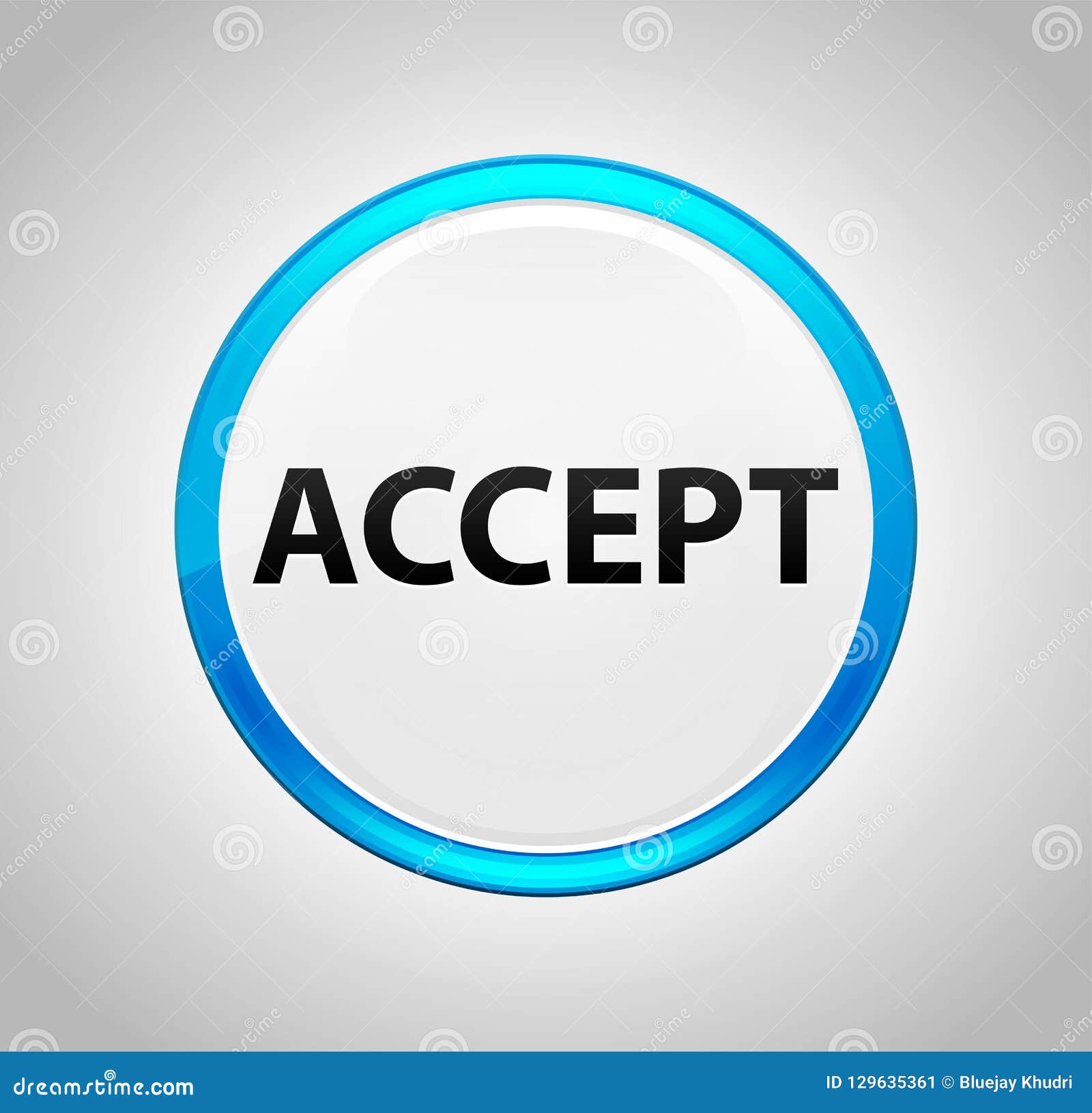 Accept Round Blue Push Button Stock Illustration - Illustration of ... Accept Round Blue Push Button Stock Illustration - Illustration of ...