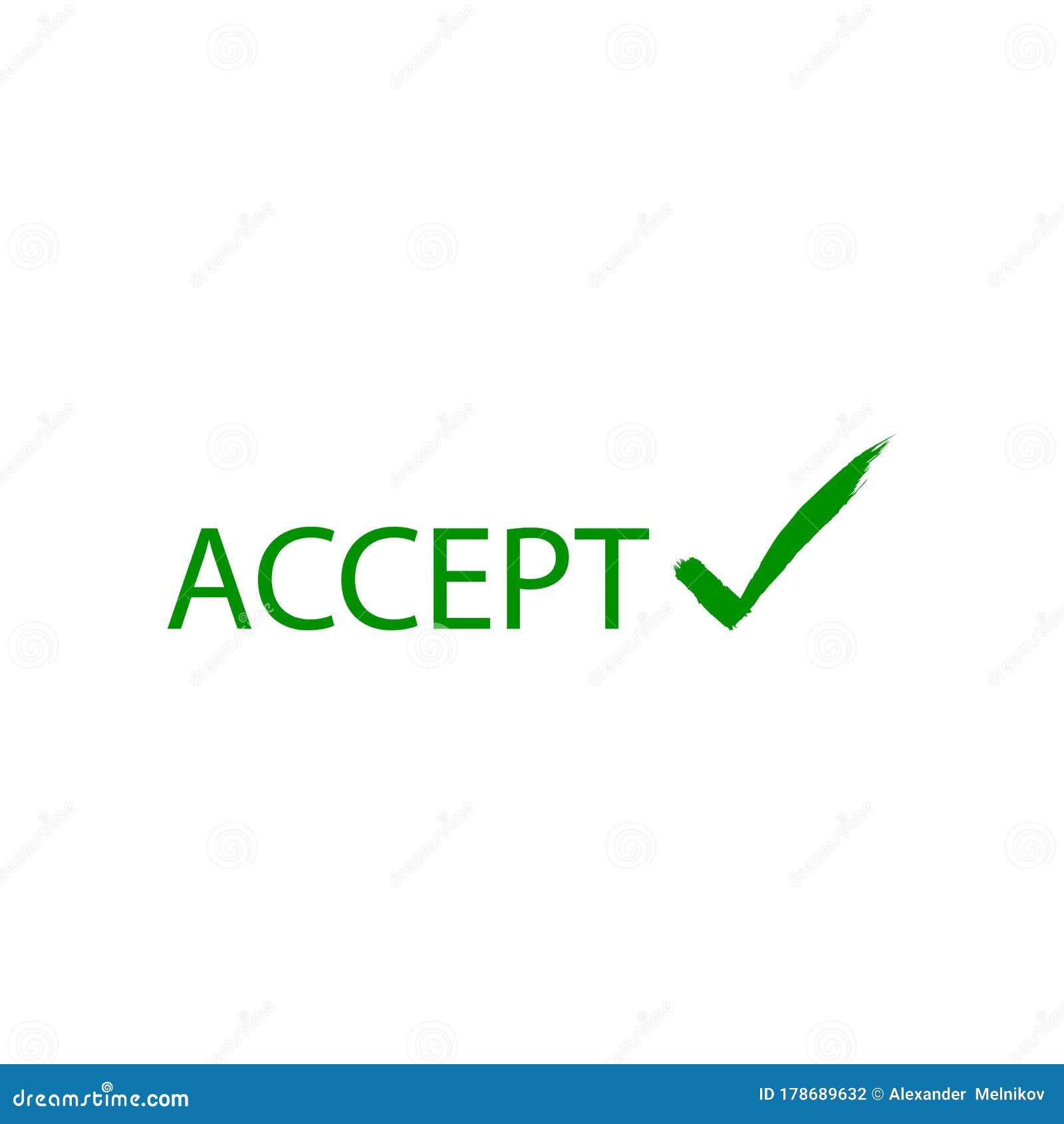 Accept Lettering Sign Icon. Vector Illustration Eps 10 Stock ...