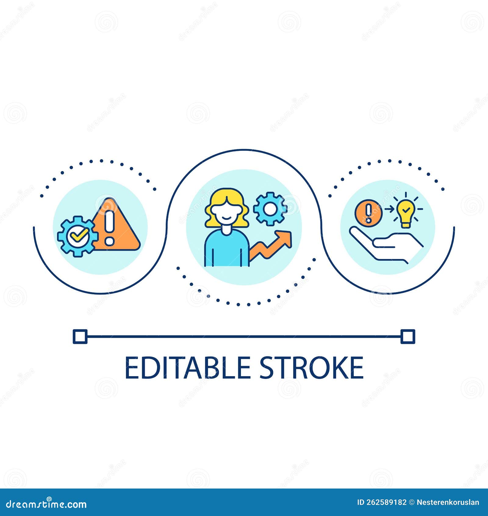 Accept that Mistakes are Helpful Loop Concept Icon Stock Vector ...