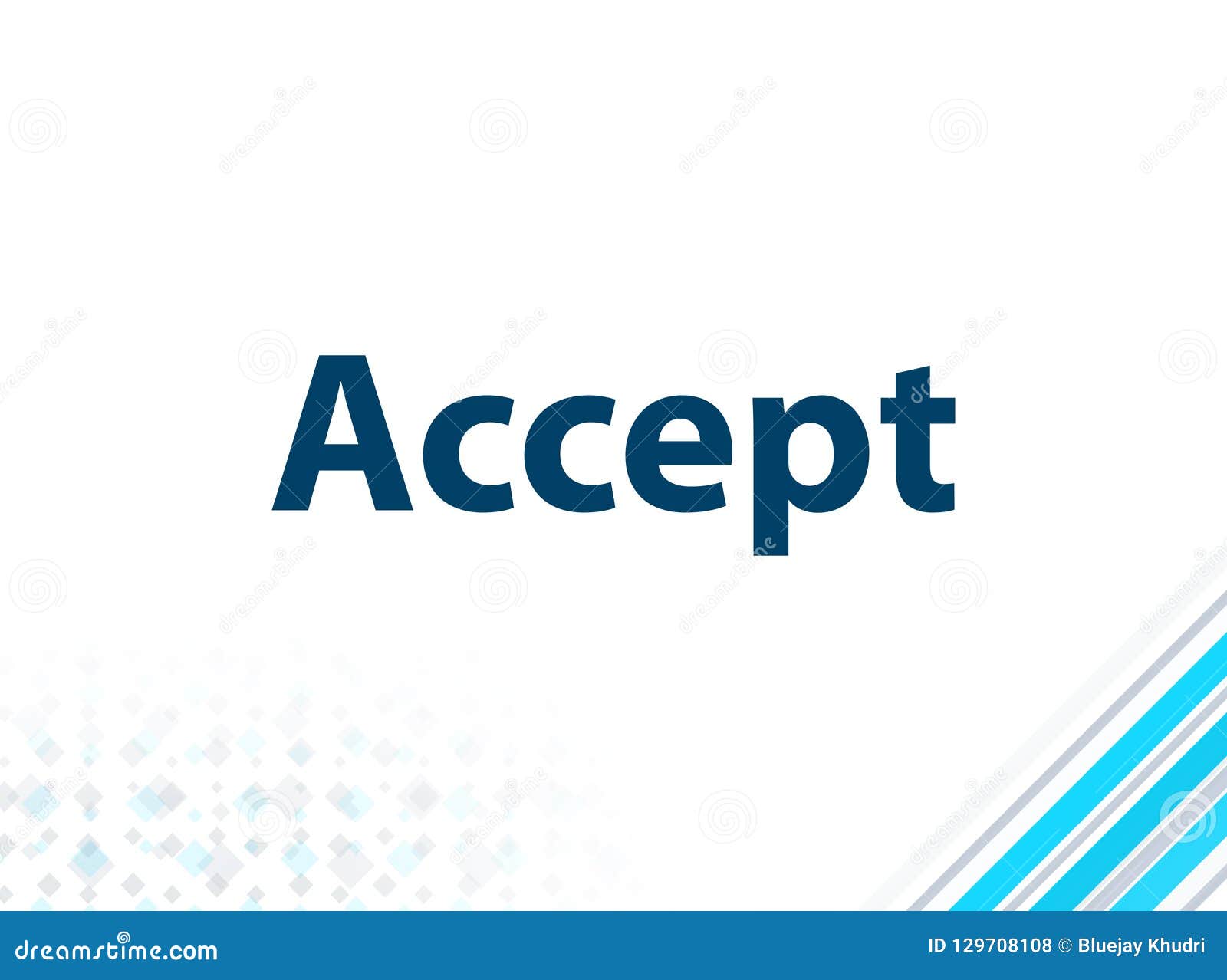Accept Modern Flat Design Blue Abstract Background Stock Illustration ...