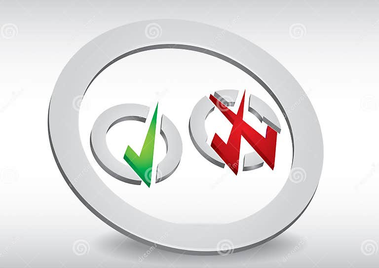 Accept and refuse sign stock vector. Illustration of option - 23739882