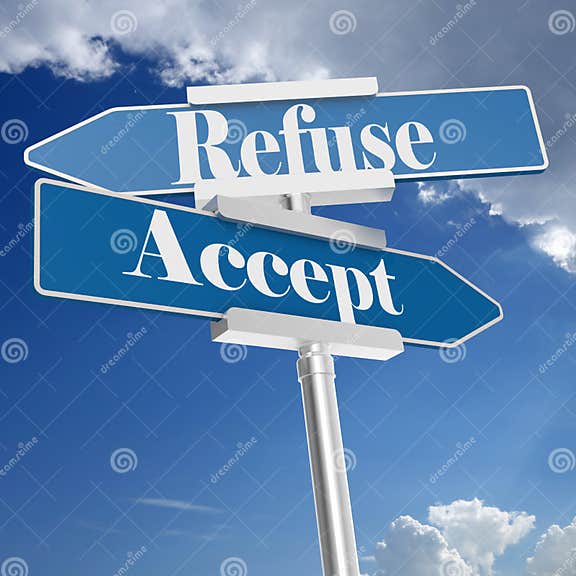 Accept and Refuse signs stock illustration. Illustration of ...