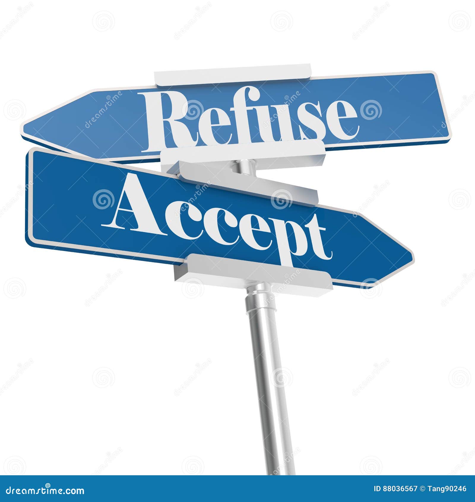 Accept and Refuse signs stock illustration. Illustration of contrary ...