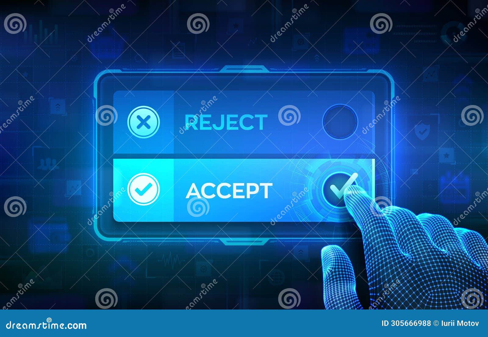 Accept or Reject. Making the Decision or Choice between Accepting or ...