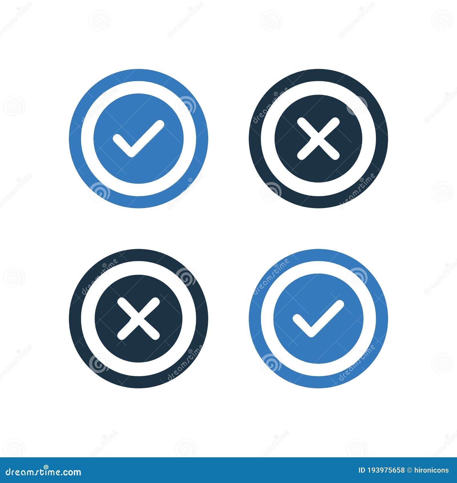 Accept or Reject Sign Icon Design Stock Vector - Illustration of select ...