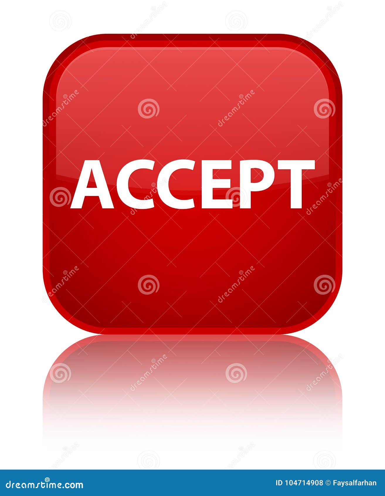 Accept Special Red Square Button Stock Illustration - Illustration of ...
