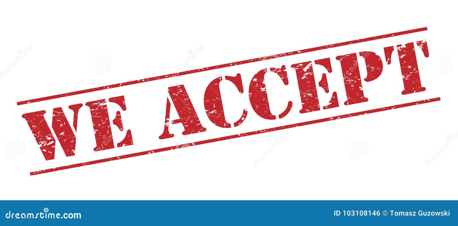 We accept stamp stock illustration. Illustration of background - 103108146