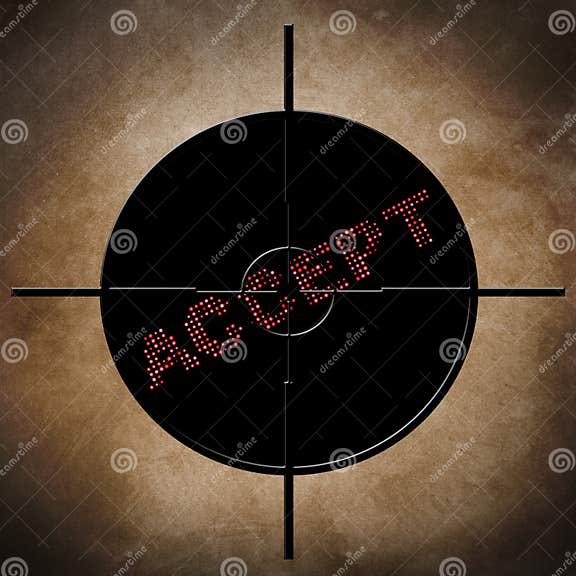 Accept target stock illustration. Illustration of accept - 45603902