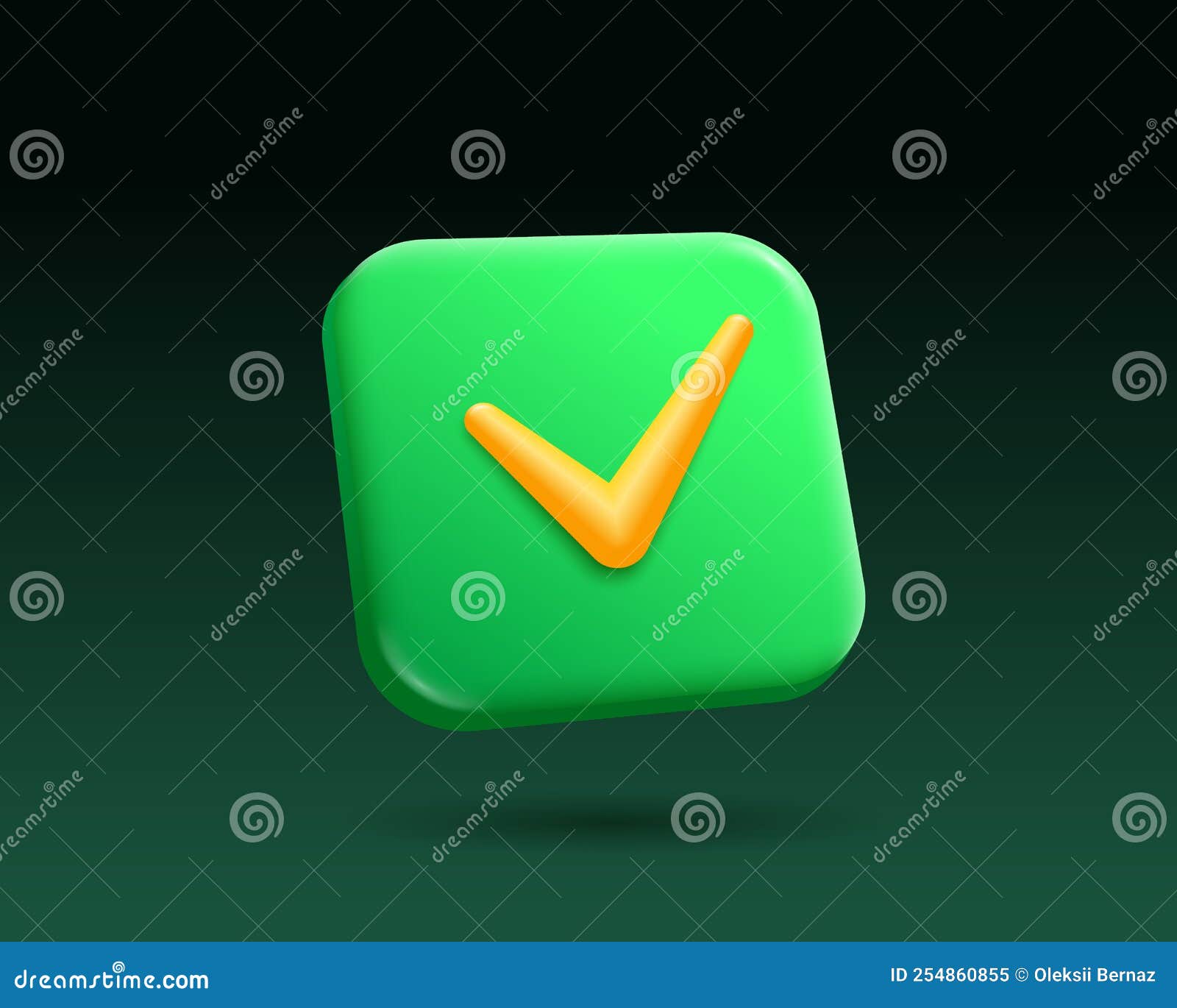 Accept Tick Check Mark Vector 3d Render Button. Green Gradient App Icon ... Accept Tick Check Mark Vector 3d Render Button. Green Gradient App Icon ...