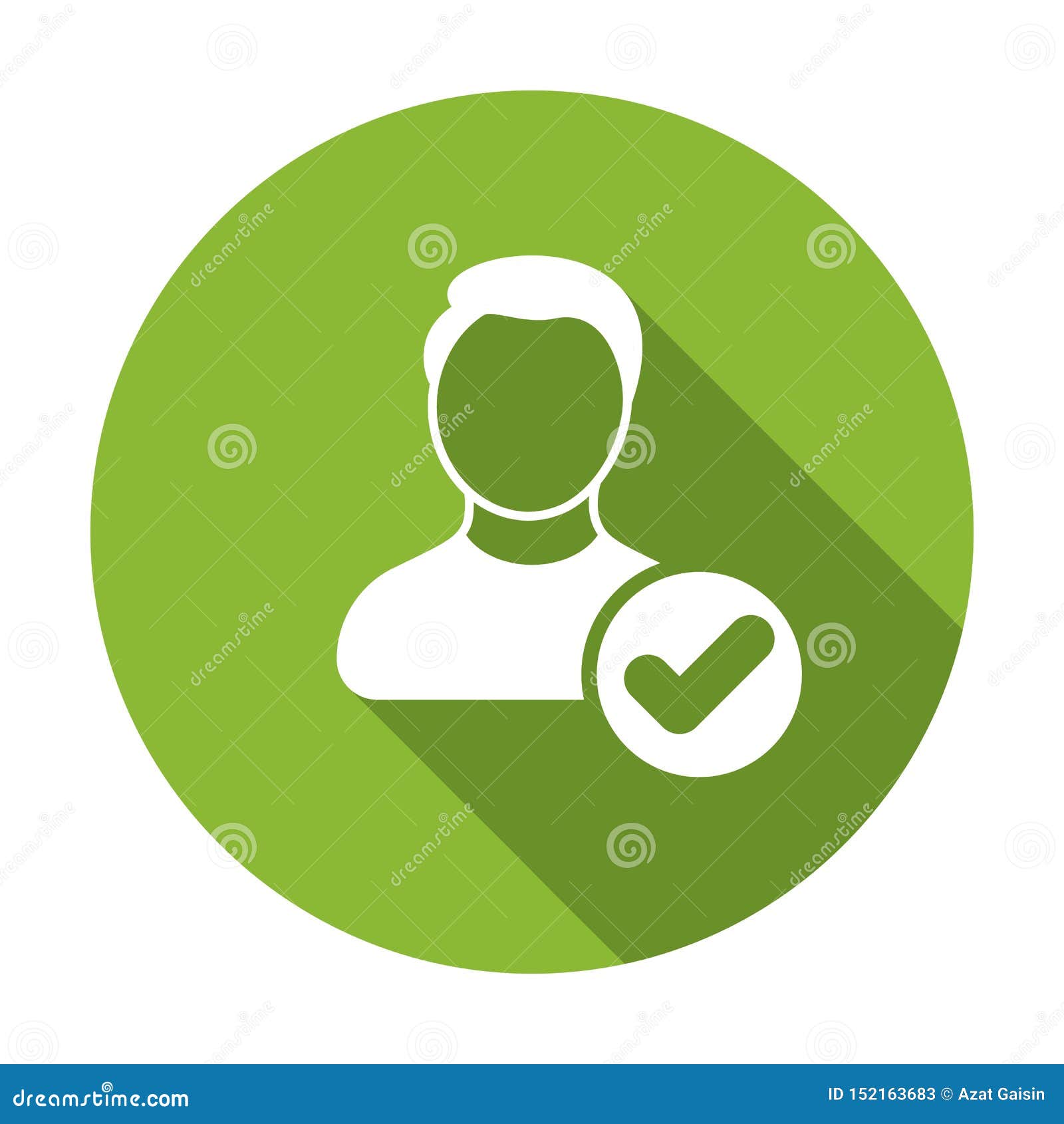 Set Of User Accept Icons. Profile With Checkmark Icon. Avatar Check ...