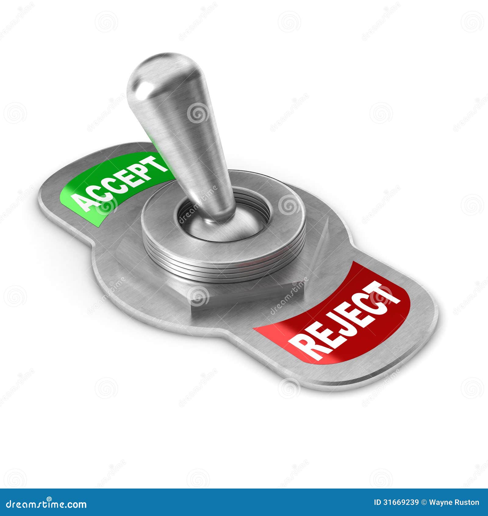 Accept vs Reject Switch stock illustration. Illustration of disapprove ...