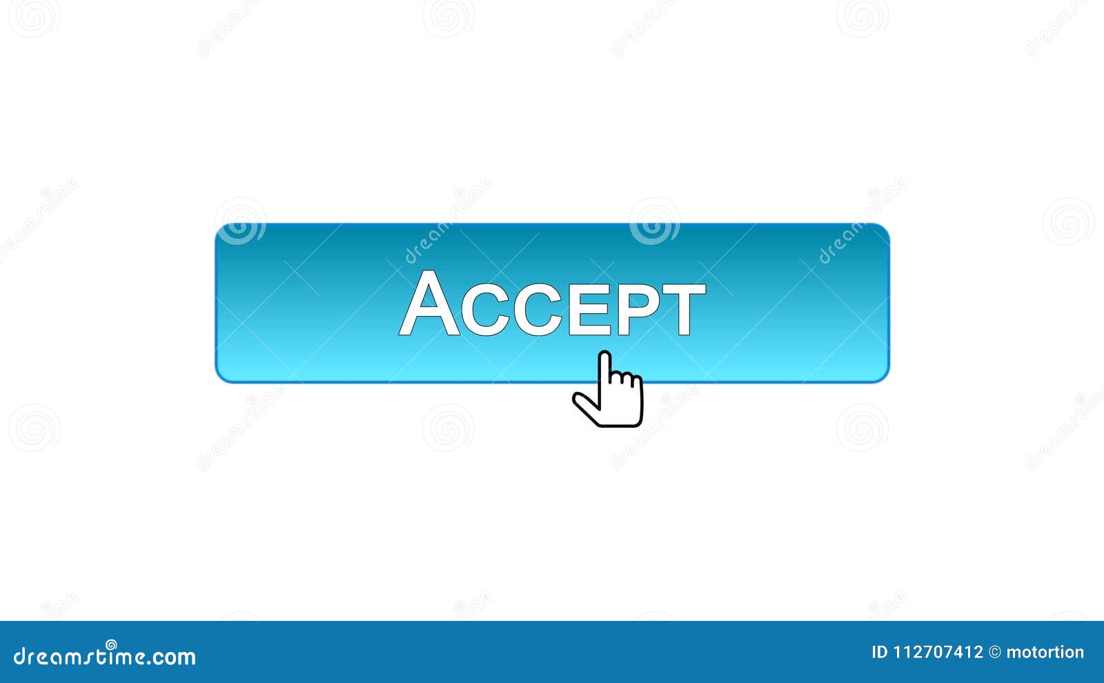 Accept Web Interface Button Clicked with Mouse Cursor, Blue Color ... Accept Web Interface Button Clicked with Mouse Cursor, Blue Color ...