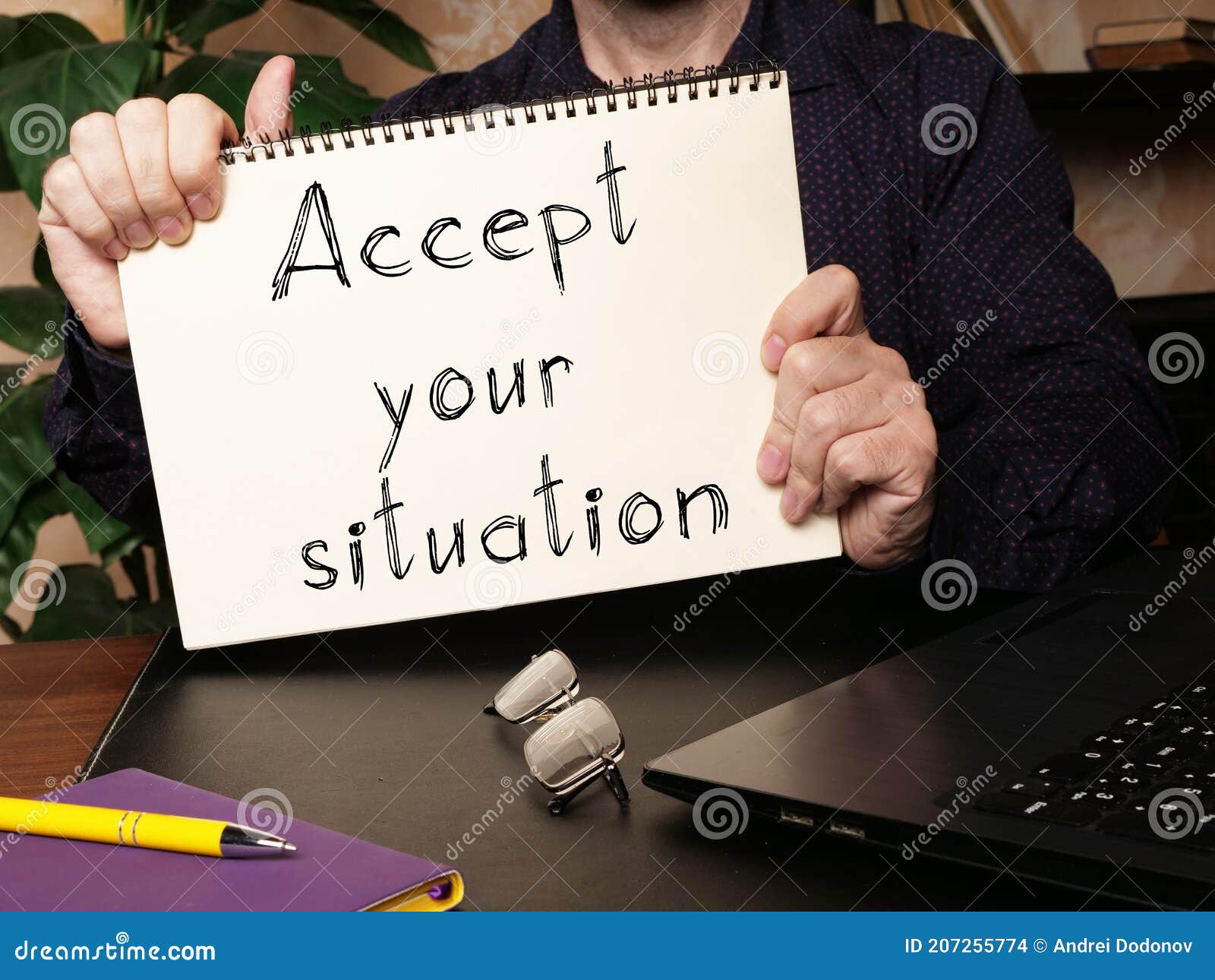 Accept Your Situation is Shown on the Conceptual Photo Using the Text ...