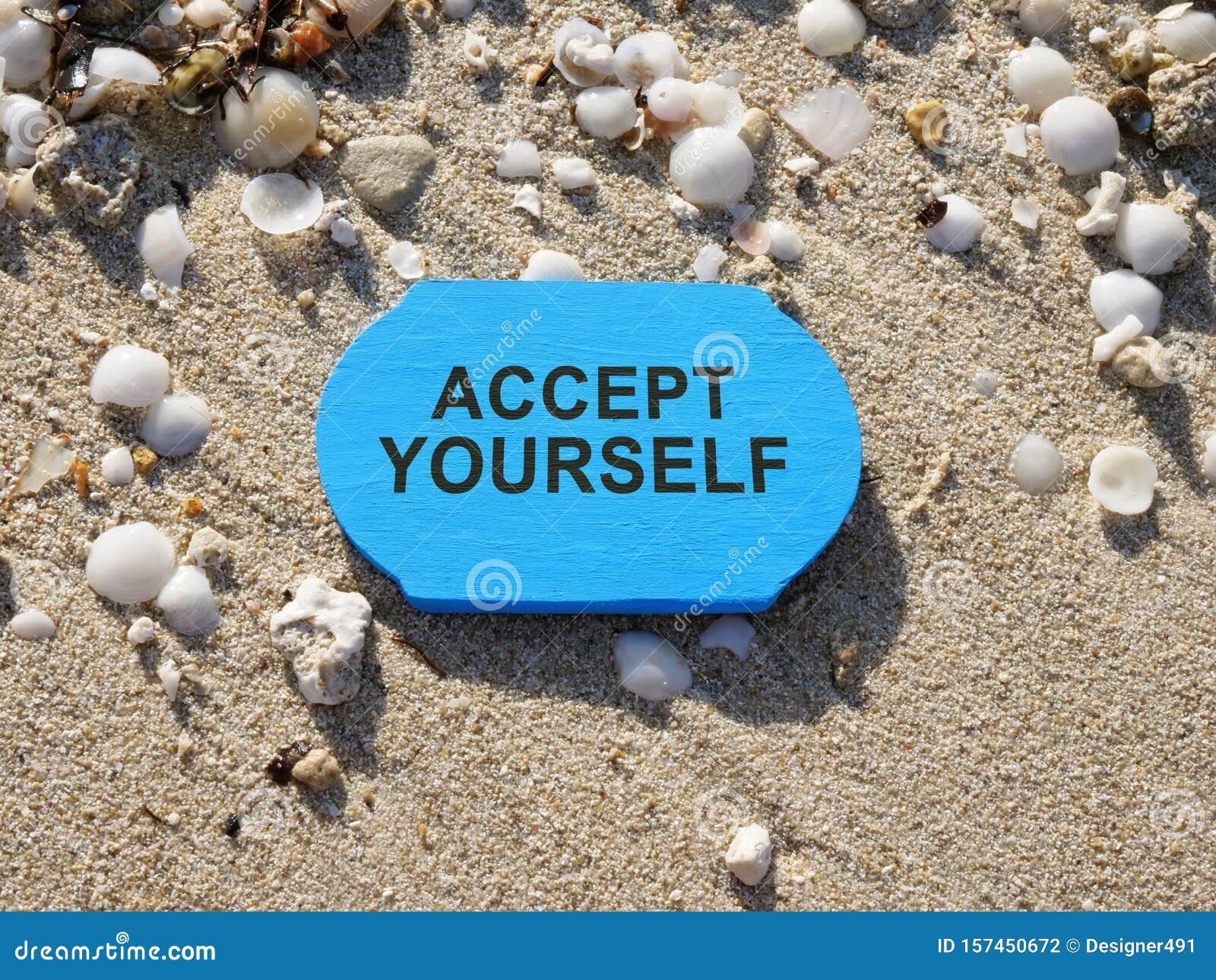 Accept Yourself Sign on a Blue Wooden Plank Stock Photo - Image of ...