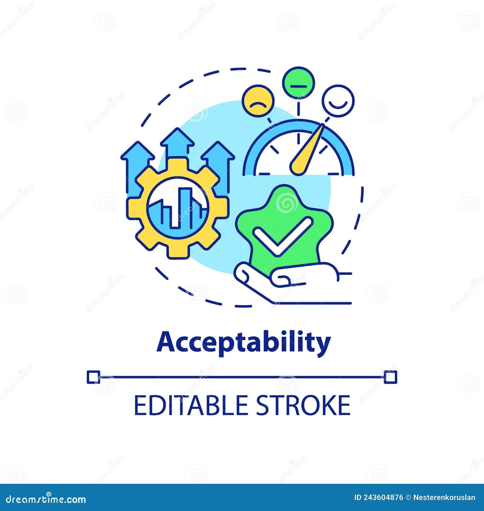 Acceptability concept icon stock vector. Illustration of strategy ...