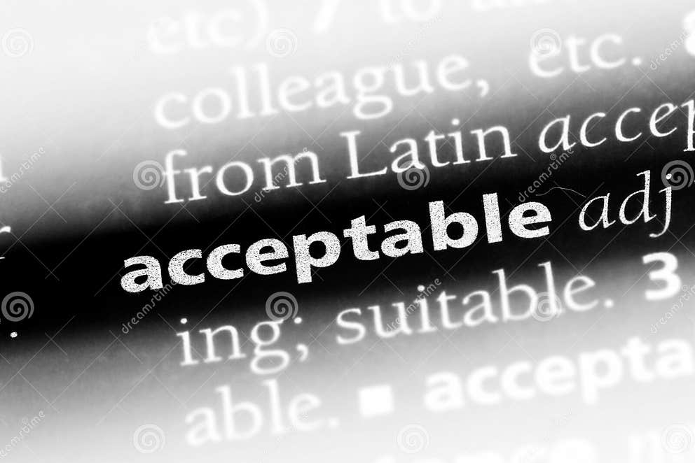 Acceptable stock image. Image of definition, printed - 114405745