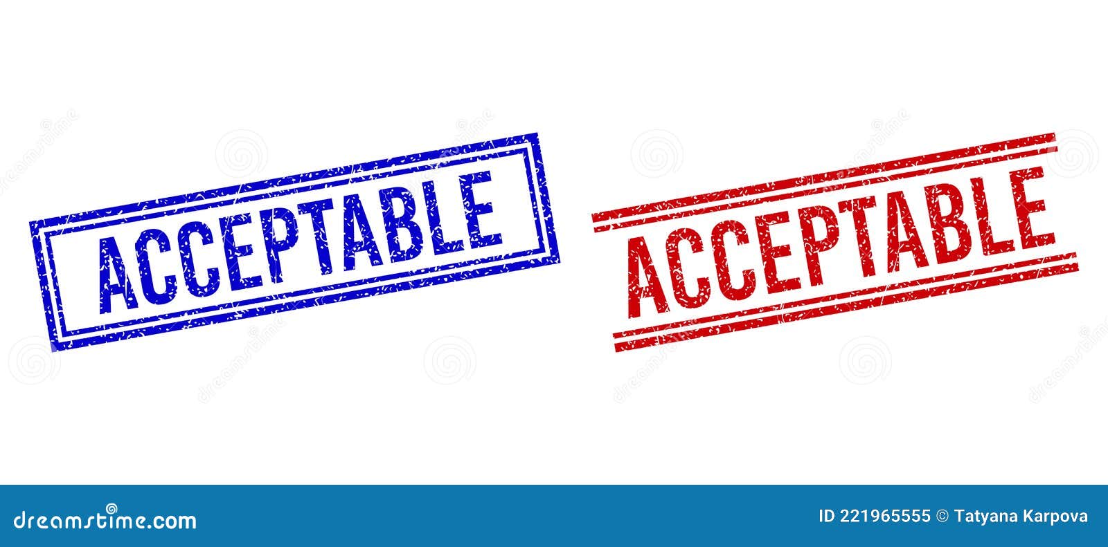 Grunge Textured ACCEPTABLE Seal with Double Lines Stock Vector ...